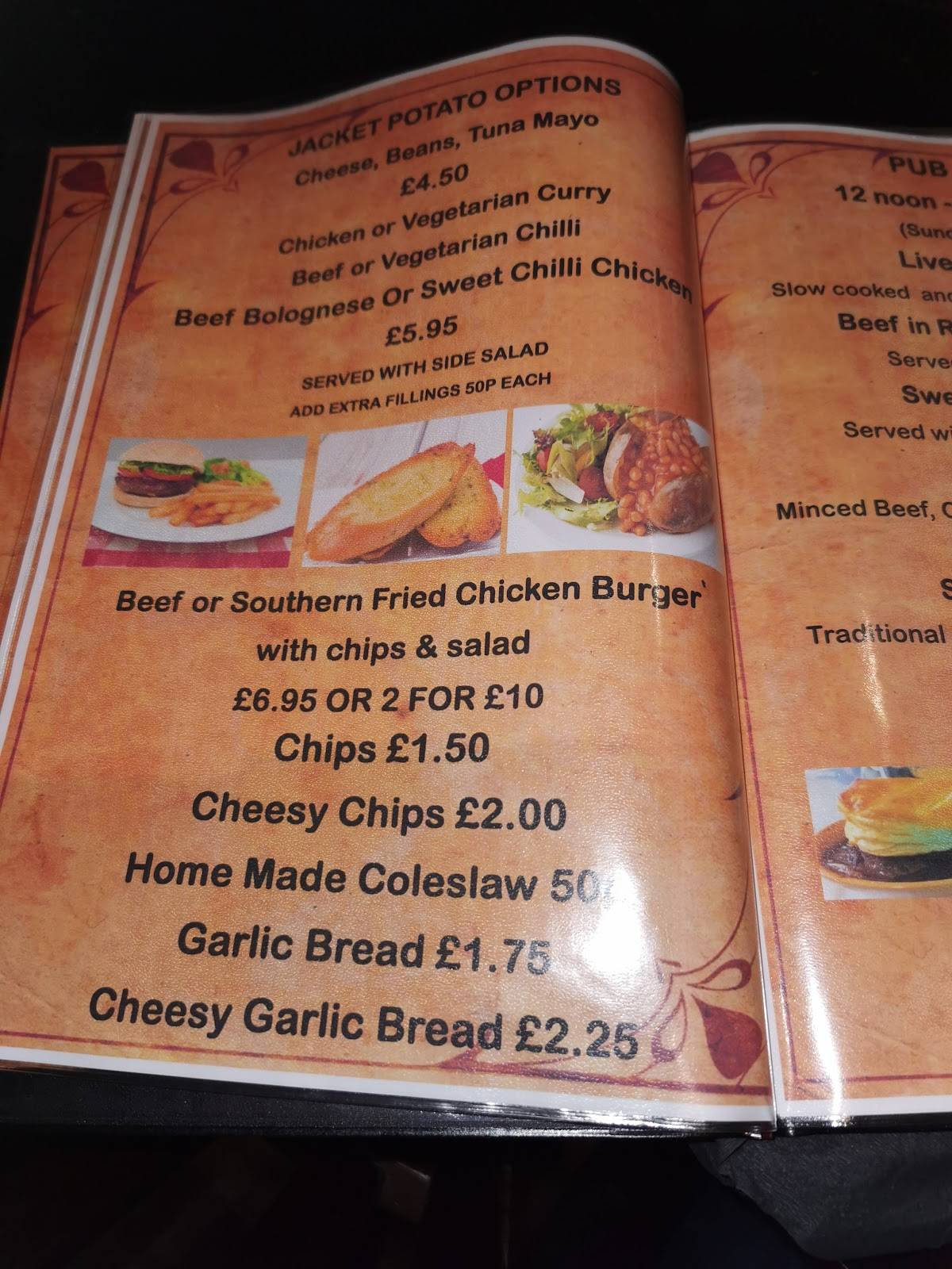 Menu at Peek A Booze pub & bar, Blackpool