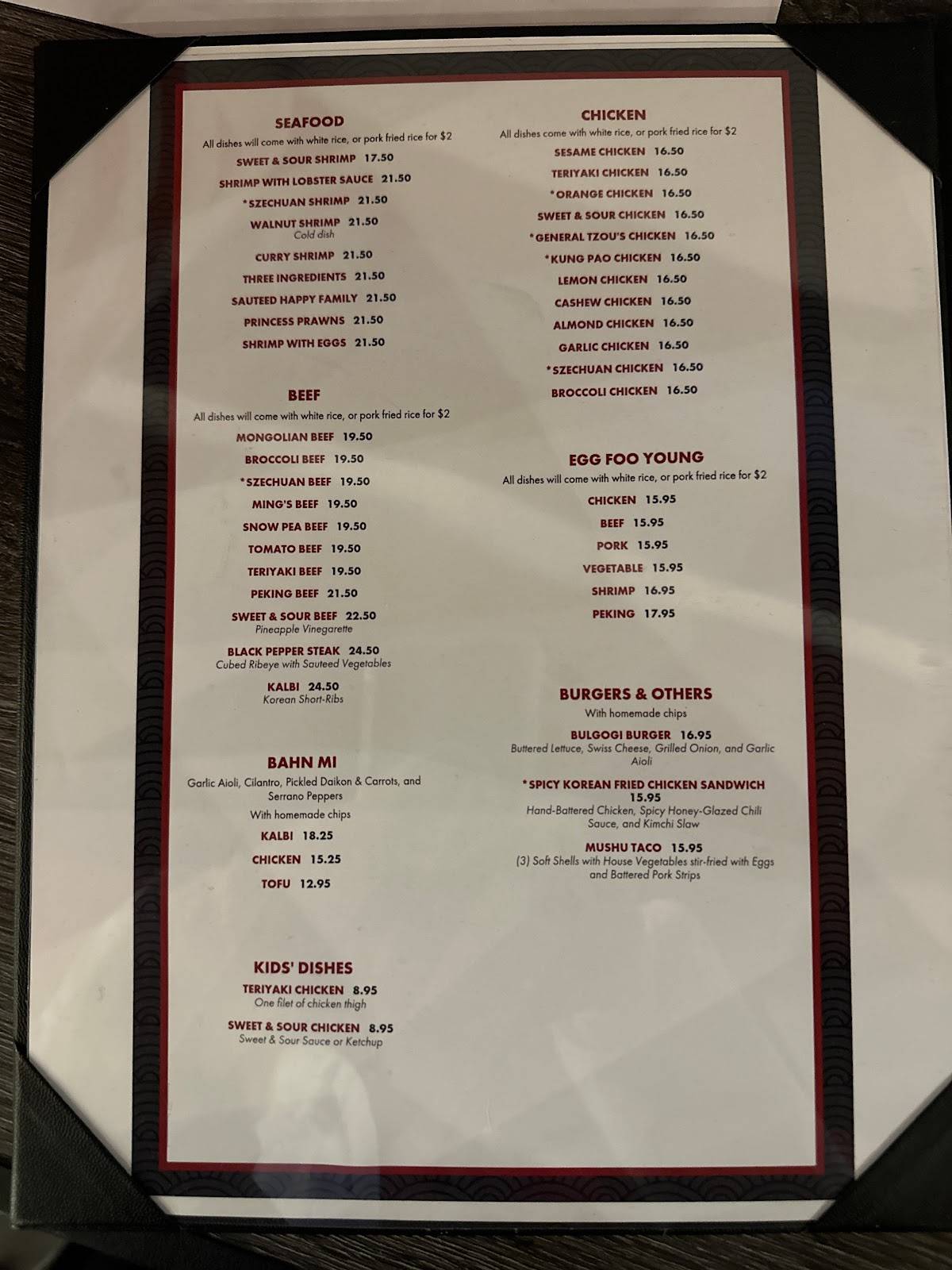 Menu at Peking Chinese Restaurant, Wasilla, 500 E Railroad Ave