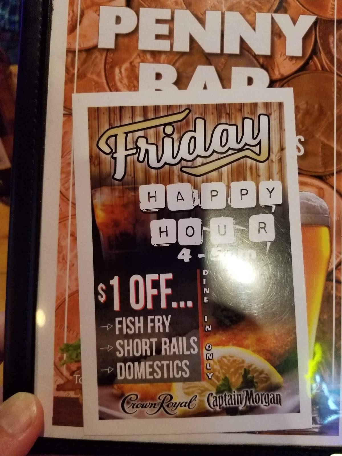 Menu at Penny Bar, Wind Lake