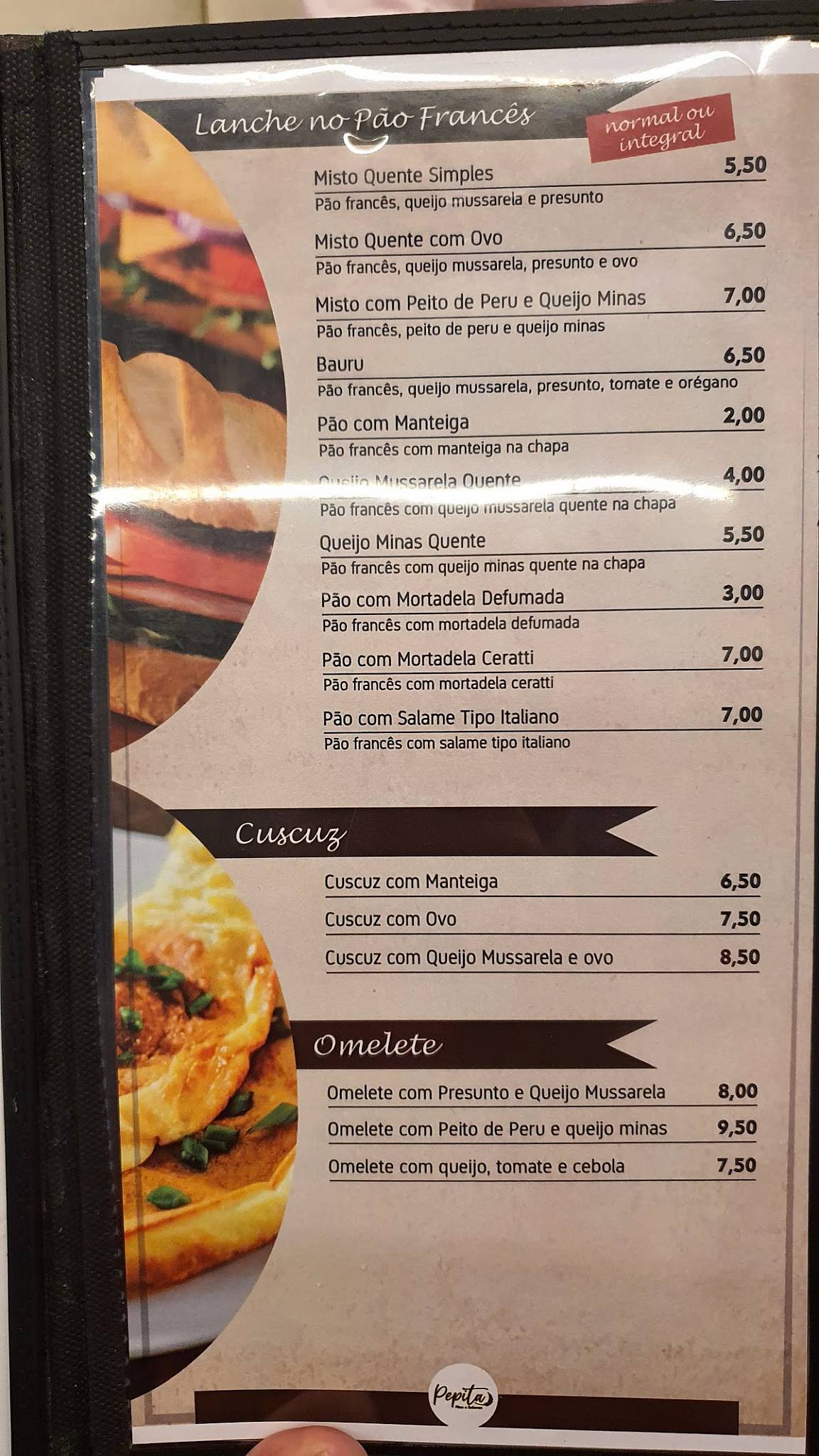 Menu at Pepita Pães e Sabores, Brasília, SH Contagem Condominío Res ...