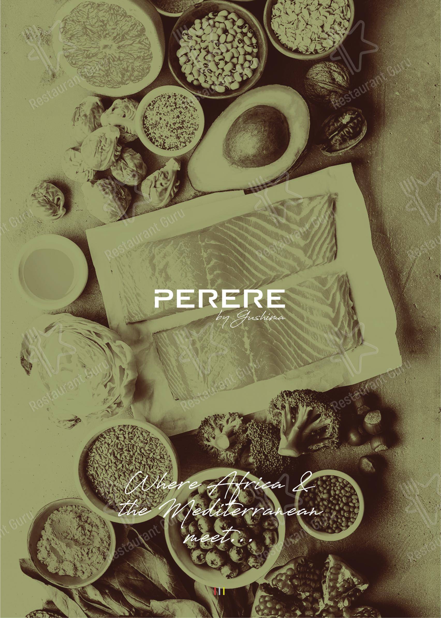 Menu at Perere Midrand restaurant, Midrand, 5th Rd