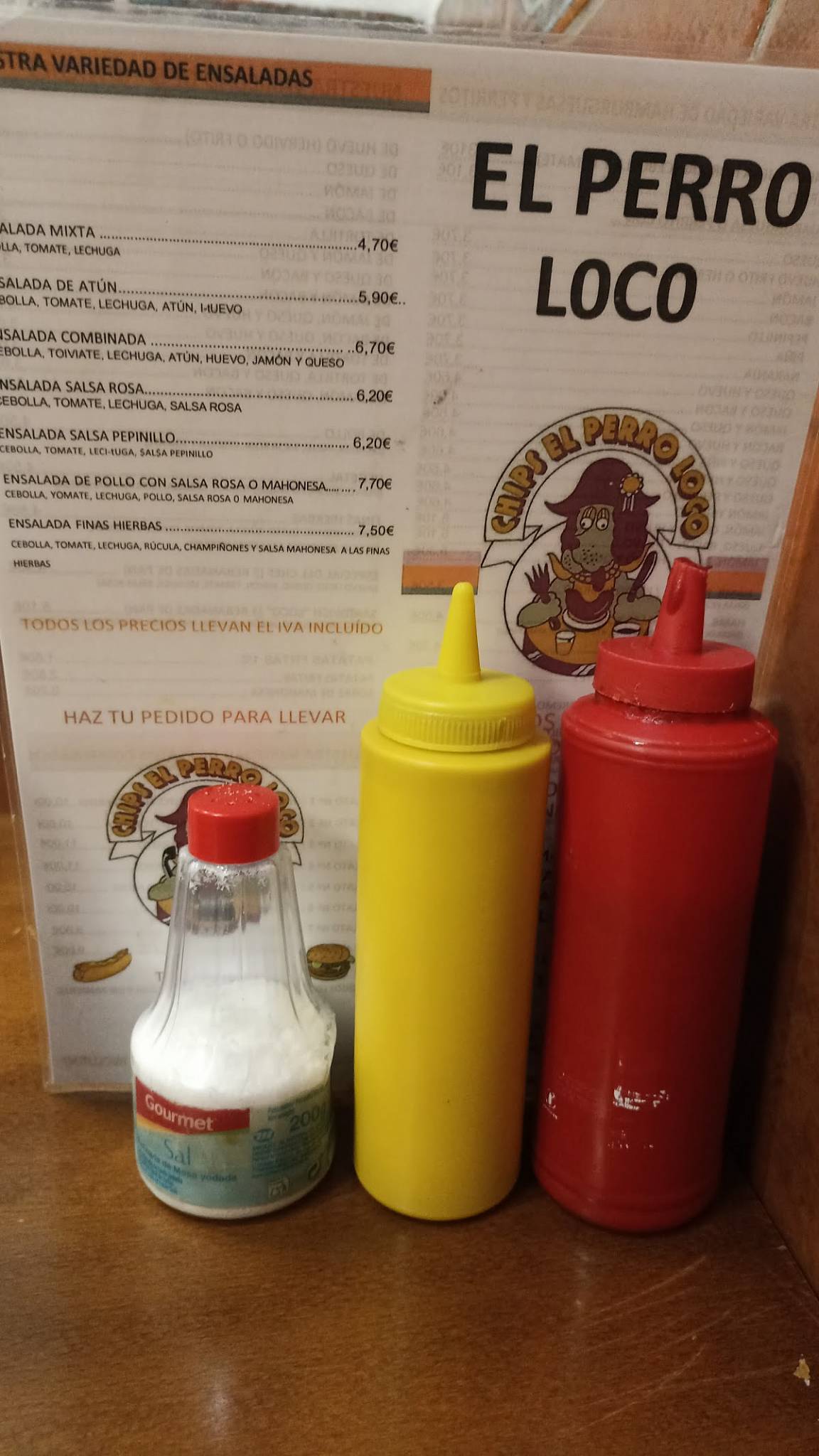 Carta del restaurante Perro Loco I, Palma del Mallorca