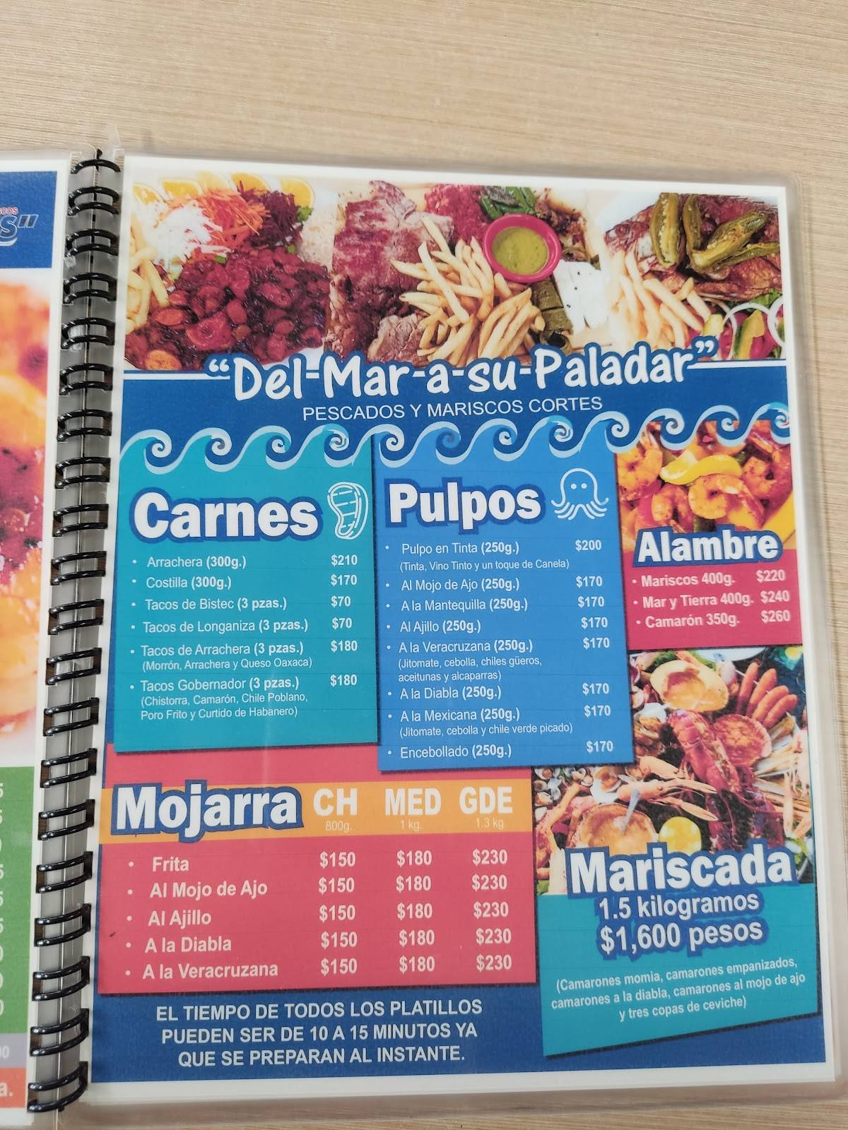 Carta del restaurante Pescados Y Mariscos Cortes, Ciudad del México ...