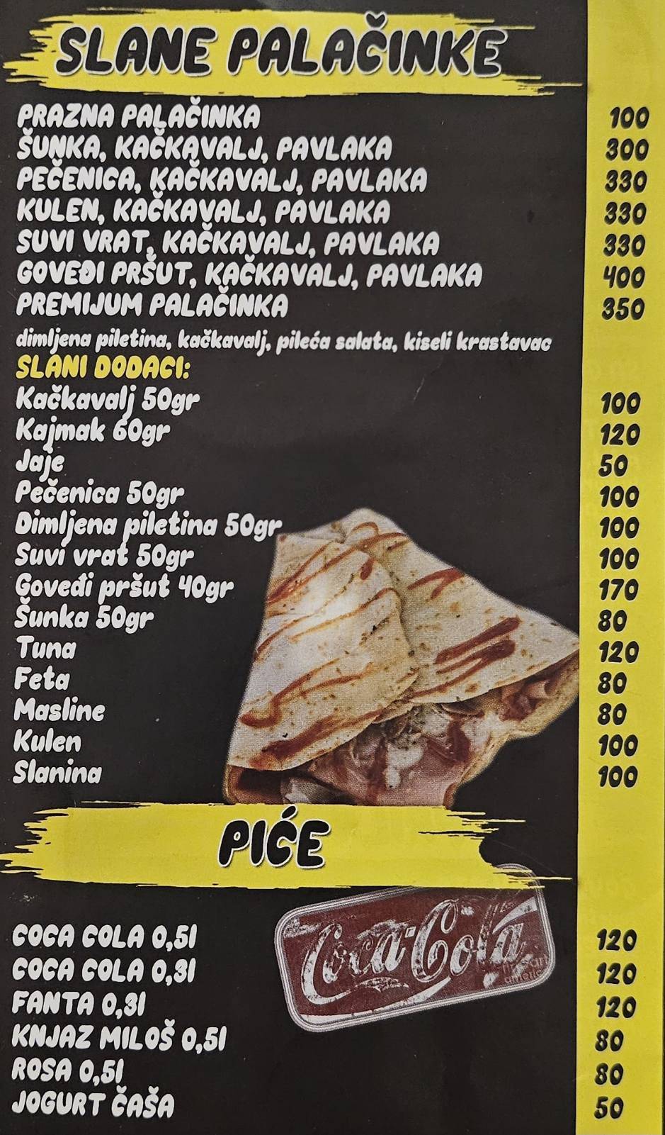 Menu at Pizzeria Queen - Belgrade, Belgrade