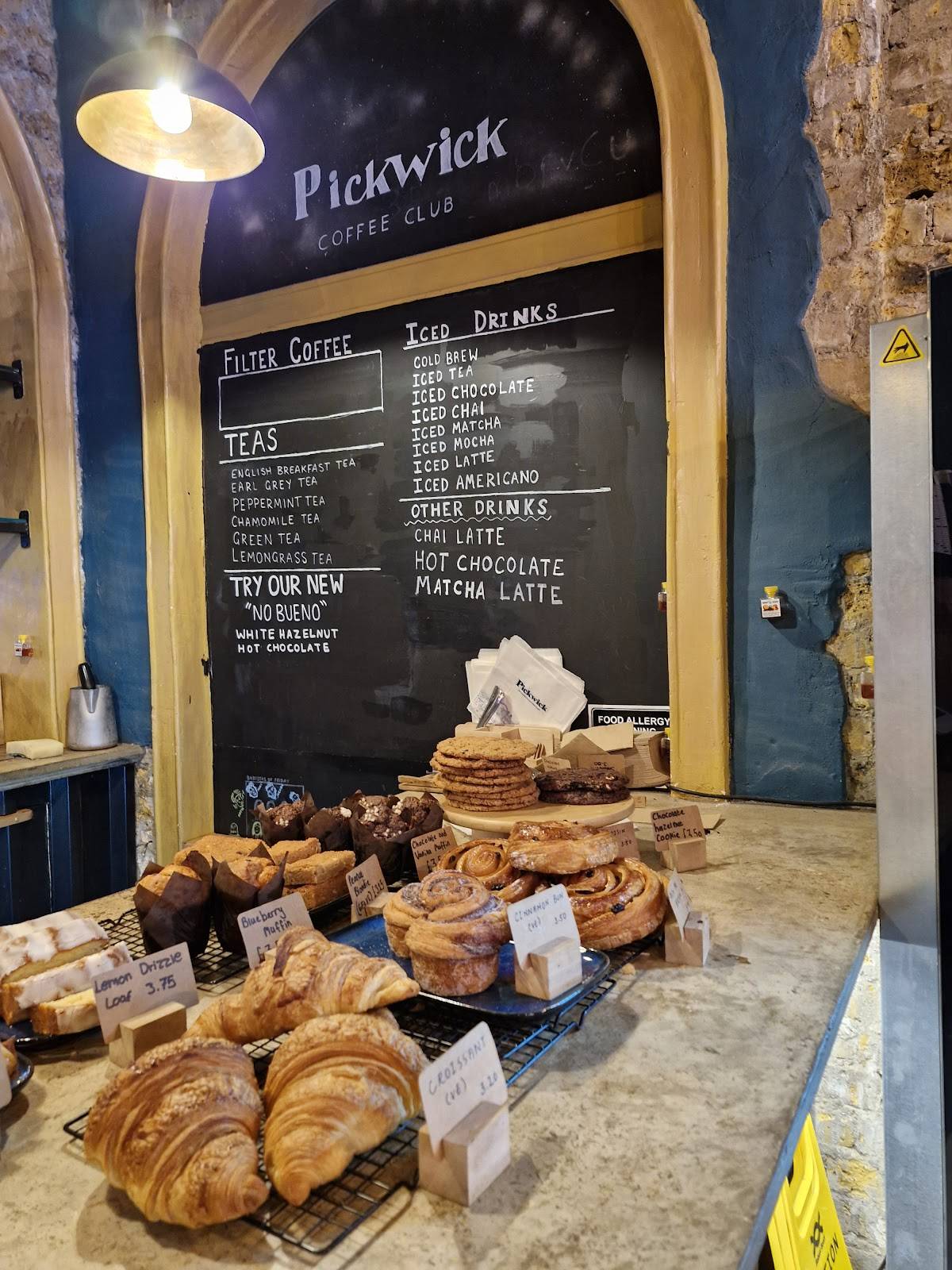 Menu at Pickwick Coffee Club, London, 110 Fleet St