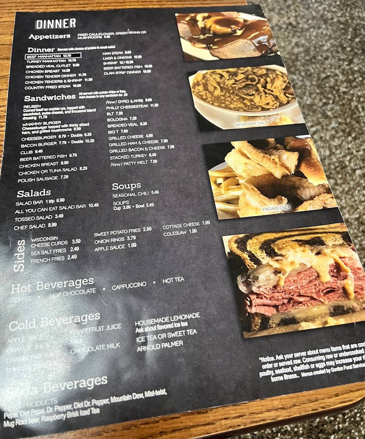 Menu at Pilgrim Family Restaurant, Findlay