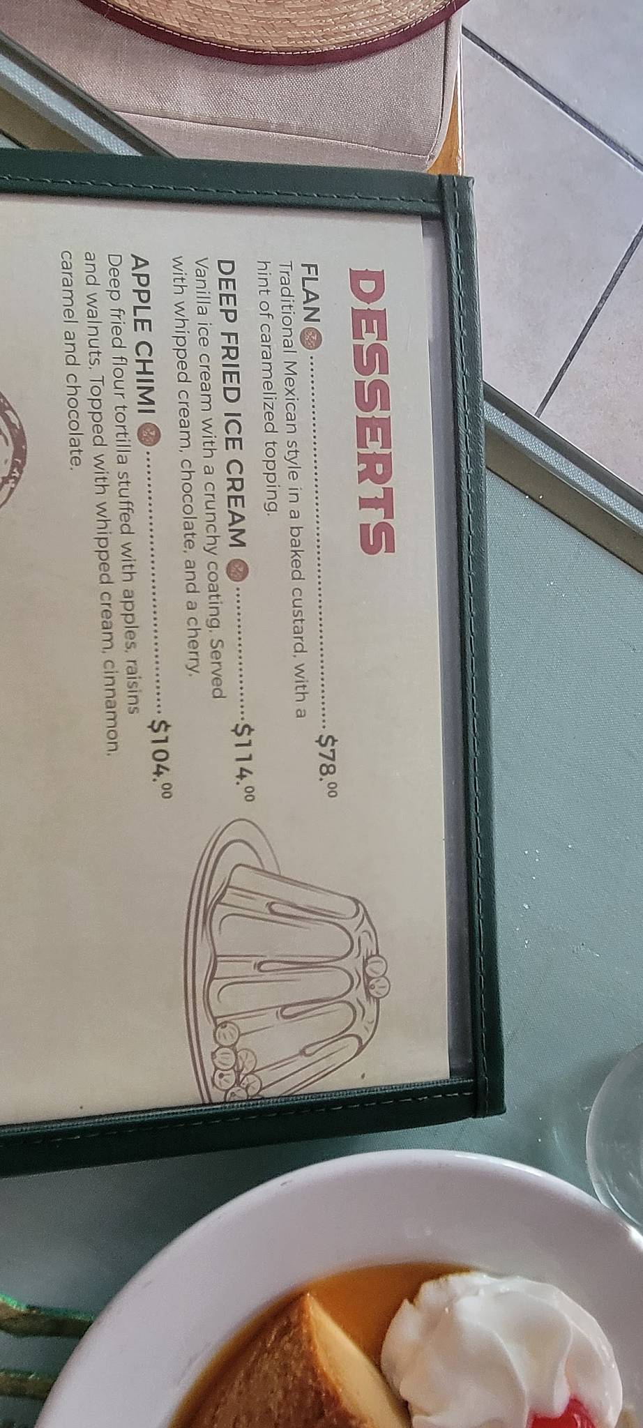 Menu at Pipis restaurant, Puerto Vallarta