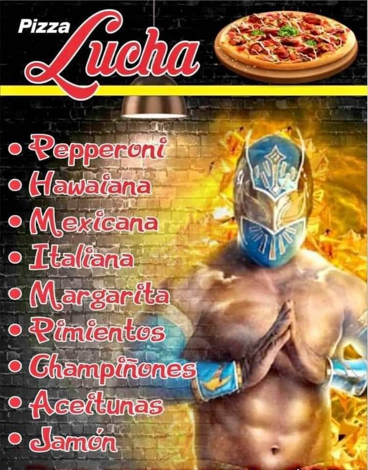 Carta del restaurante Pizza Lucha, Monterrey
