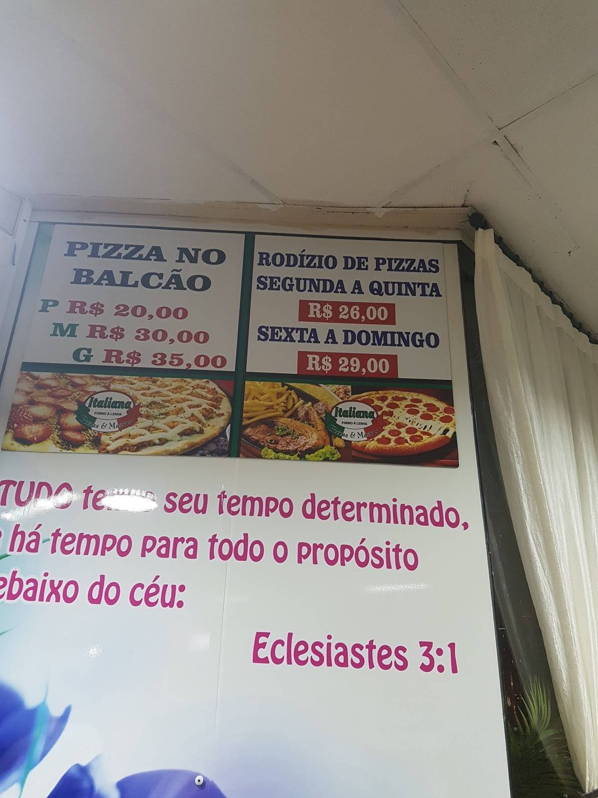 Menu em Pizzaria Italiana, Jaraguá do Sul, R. Pres. Epitácio Pessoa