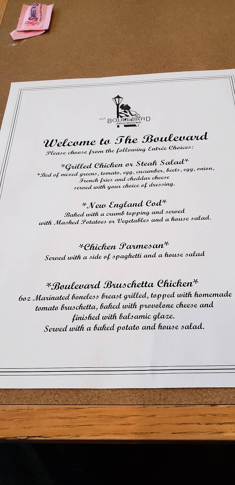 Menu at Boulevard (Greensburg) pizzeria, Greensburg
