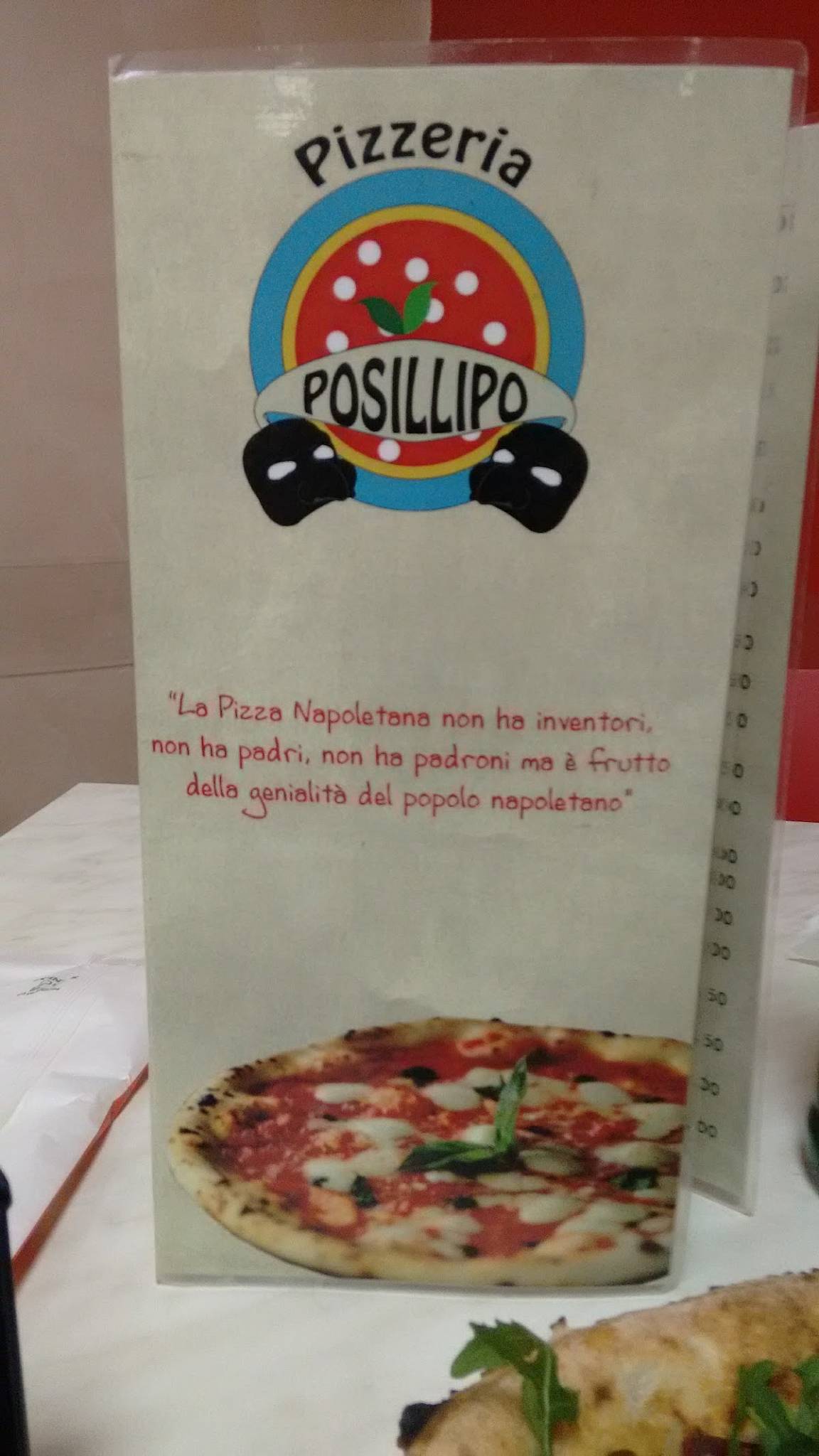Menu da Pizzeria Posillipo, Latina