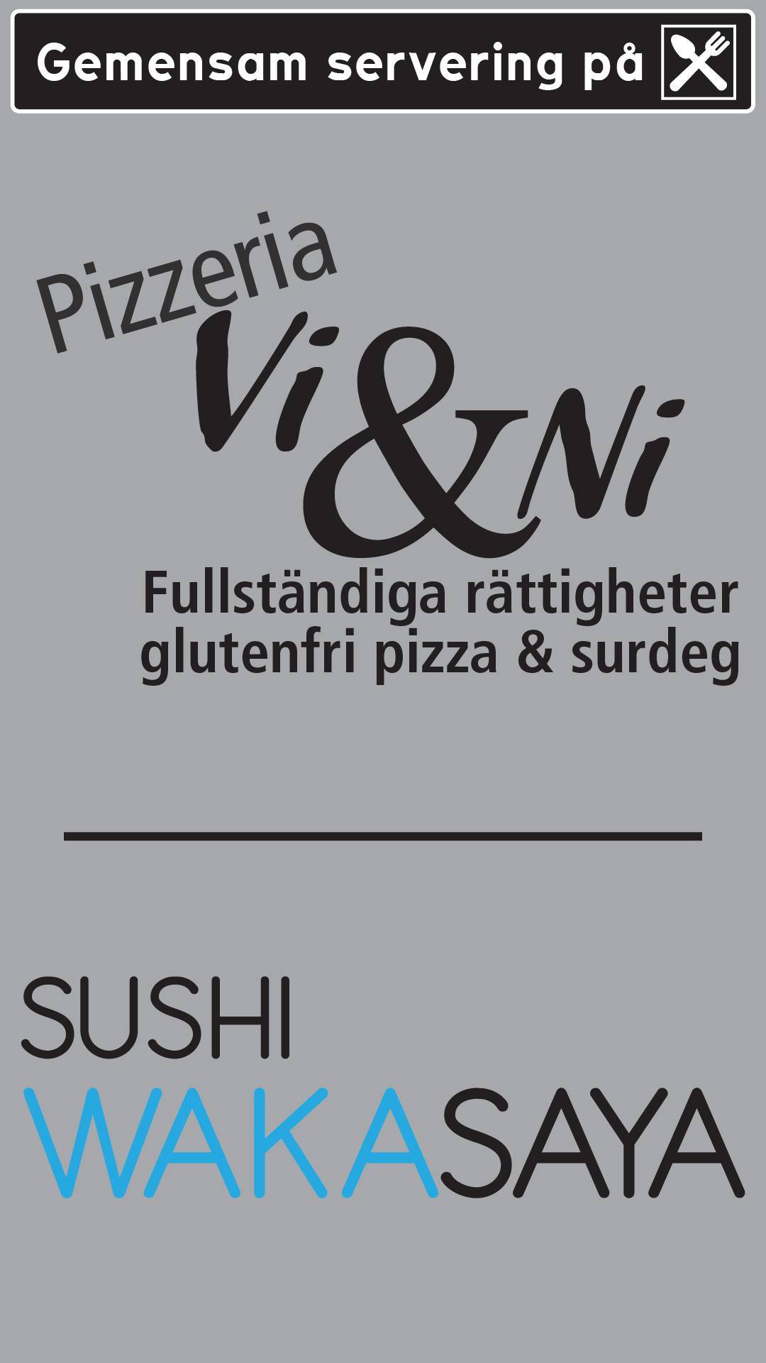 Menu at Pizzeria Vi och Ni, Söderköping