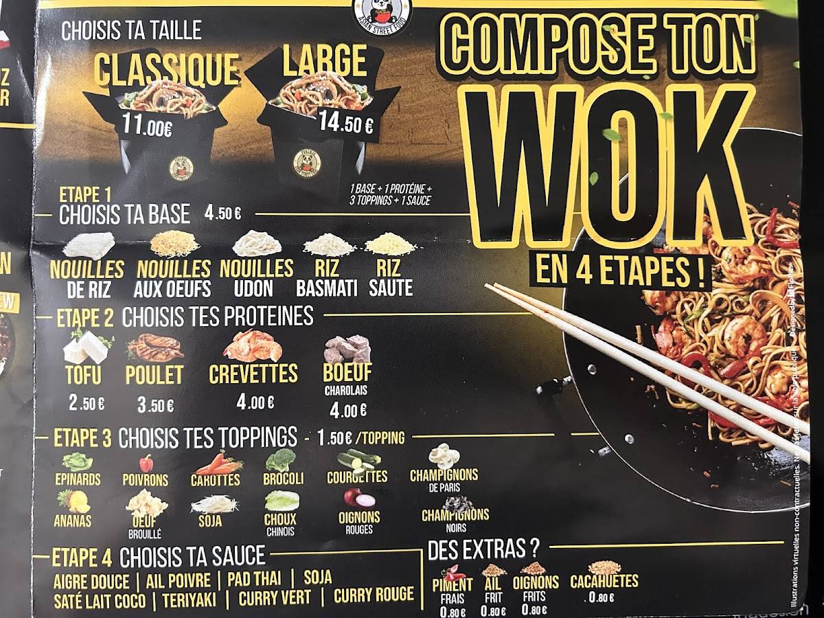 Menu au PokeWok Asian Street Food restaurant, Beausoleil