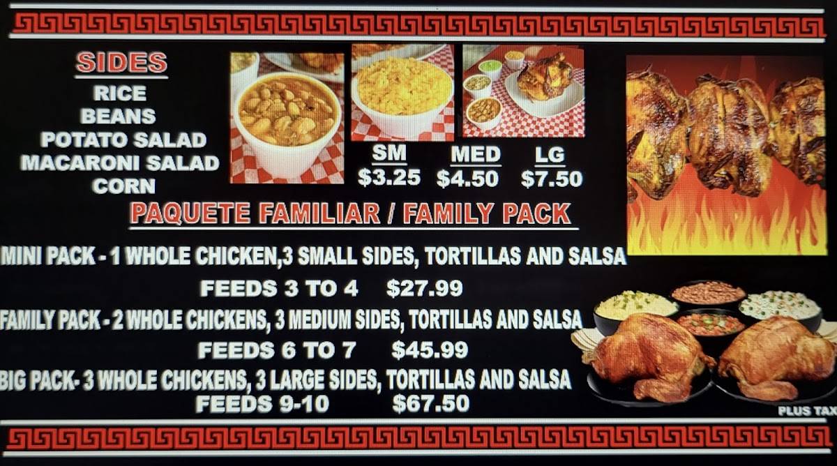 Menu at Pollos Mexico pub & bar, Victorville
