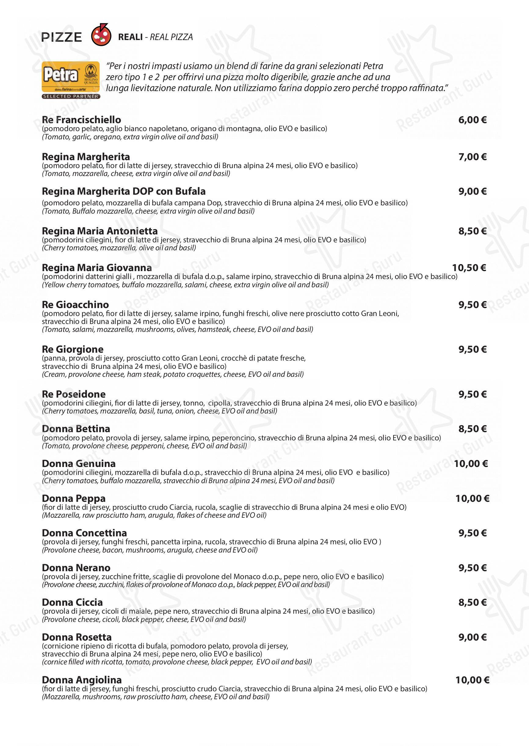 Menu da Pomodorino cafè ristorante, Napoli, C.so Umberto I