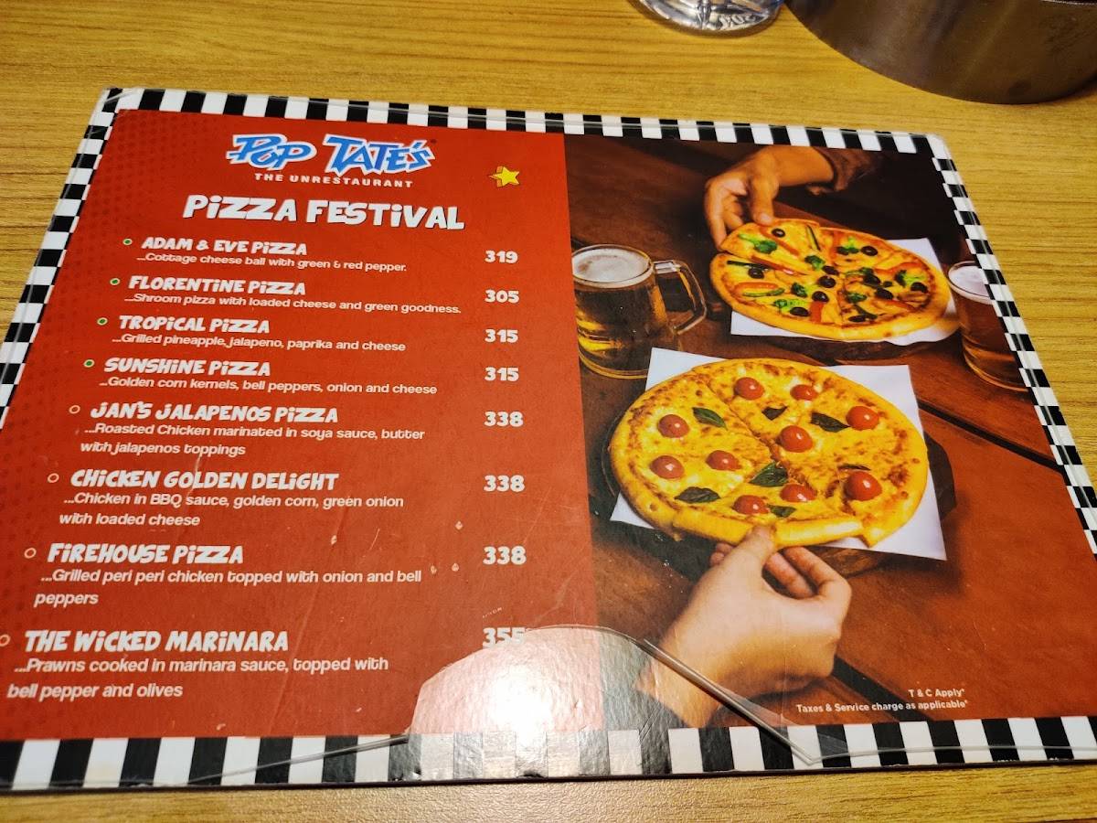 Menu at Pop Tate's, Viman Nagar, Pune, Pune, 3rd Floor