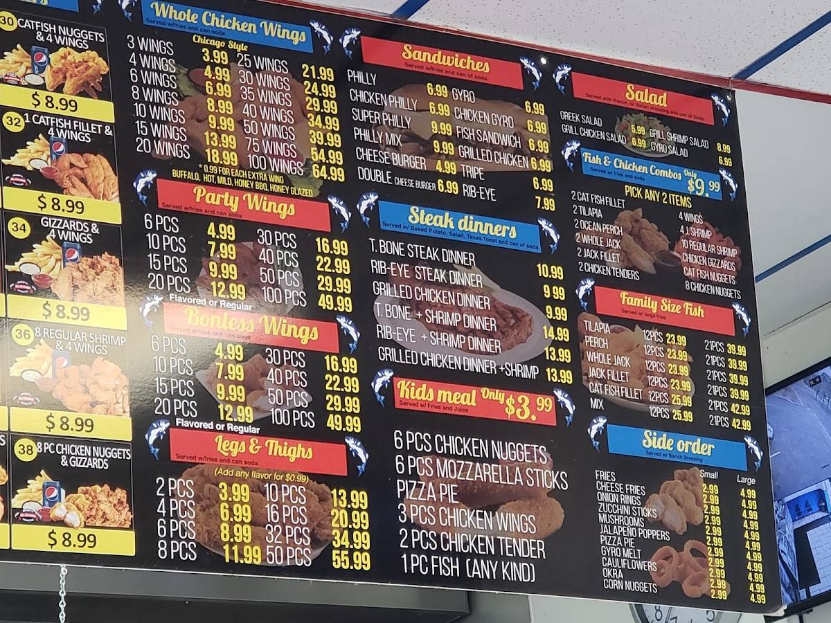 Menu at Pop's Grill, Fish & Chicken restaurant, Florissant