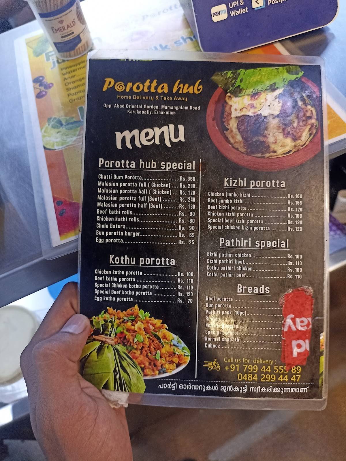 Menu at Porotta hub - Best Nool porotta - variety porota kizhi parotta ...