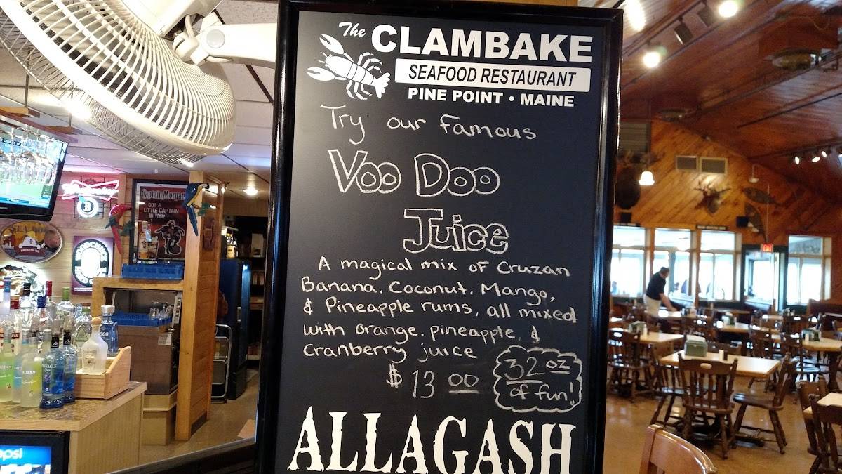 Menu at Clambake Seafood Restaurant, Scarborough, 354 Pine Point Rd
