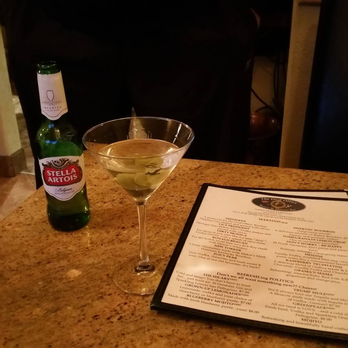 Menu at Oval Office pub & bar, Post Falls