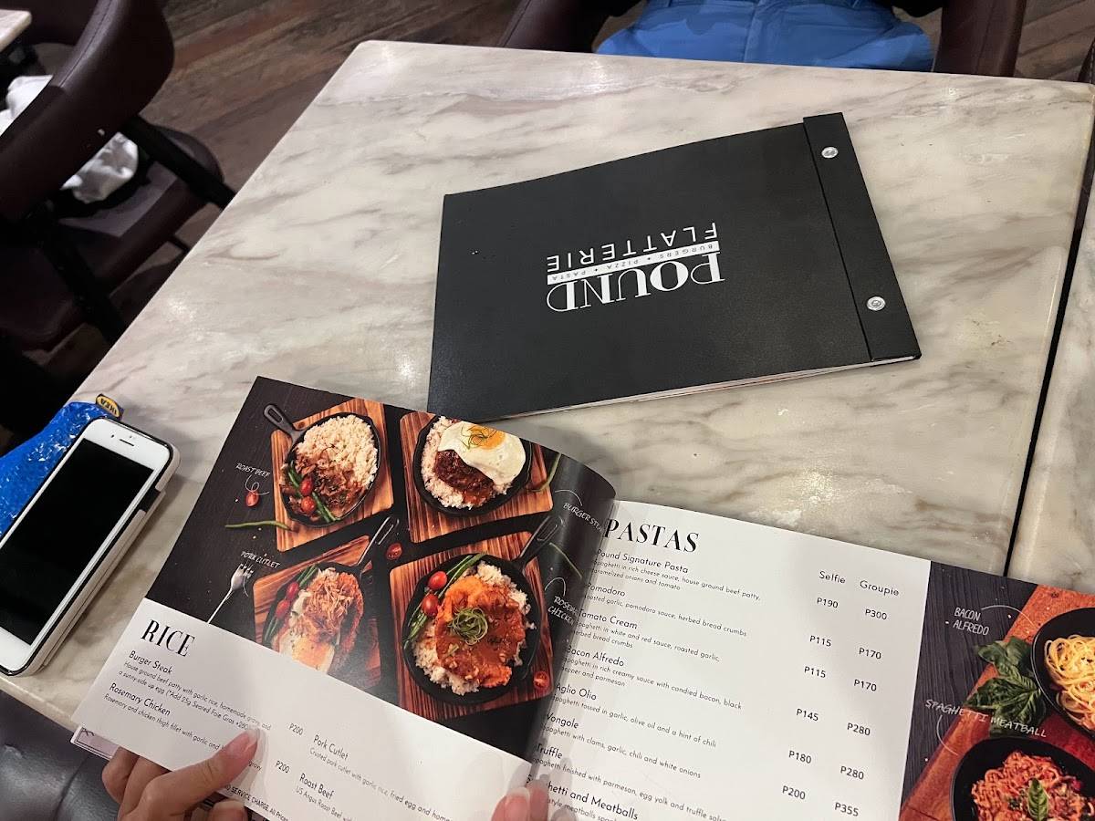 Menu at Pound BGC restaurant, Taguig, H322+C44