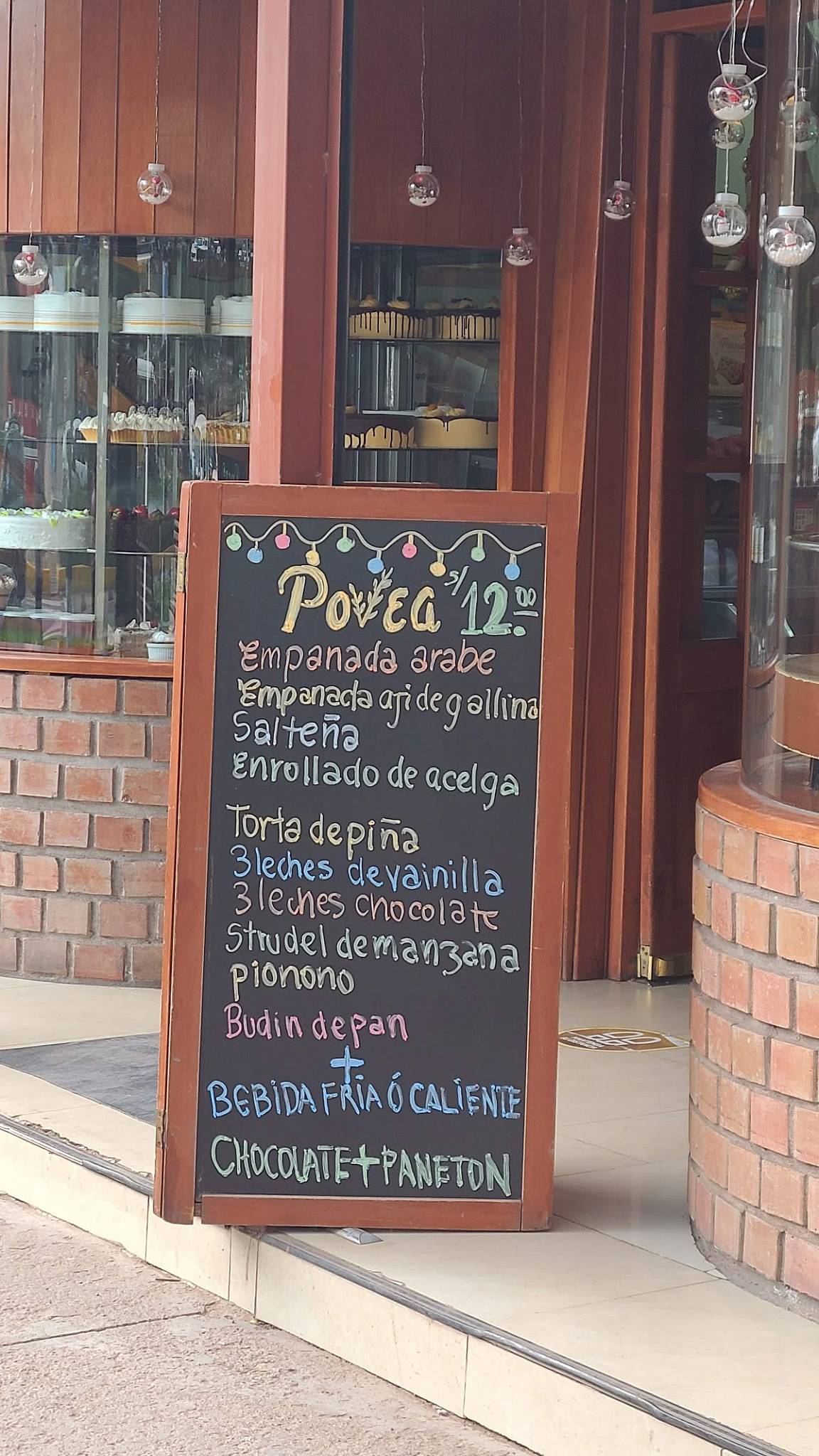 Carta del restaurante Povea Panaderia Pastelería Magisterio, Cusco