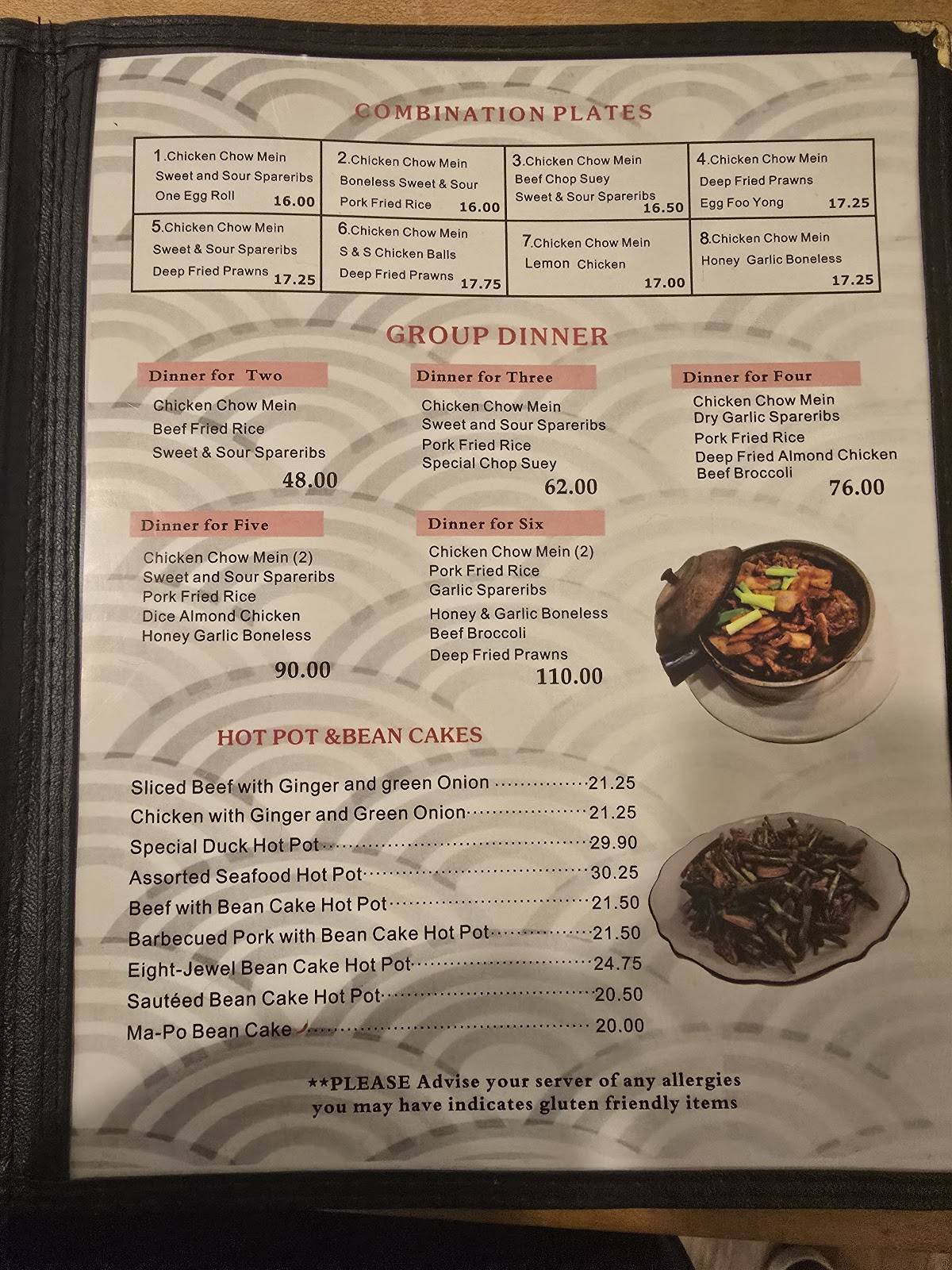 Menu at Stardust Restaurant, Prince Rupert