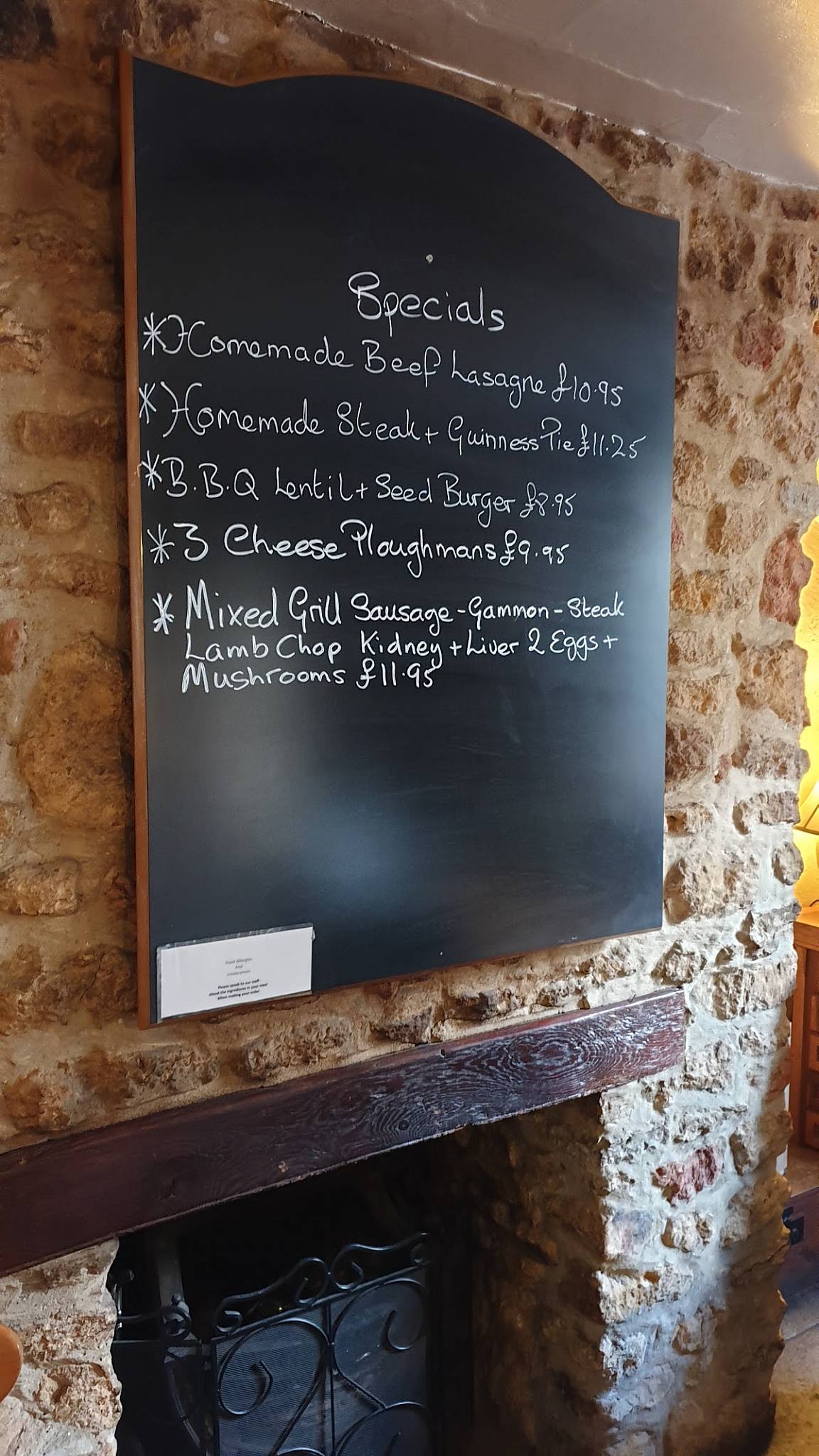 Menu at Bay Tree pub & bar, Castle Cary