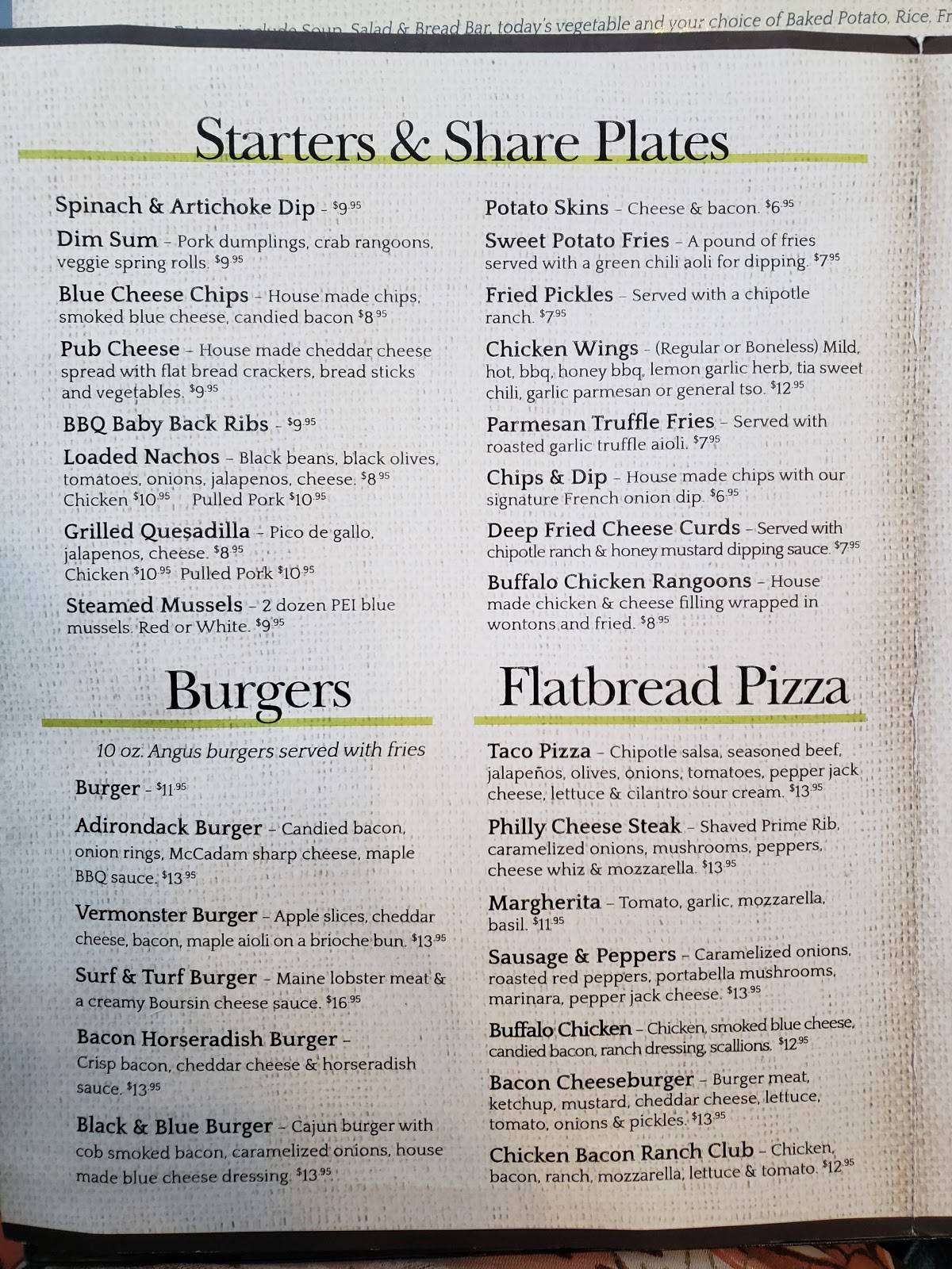 Menu at Butcher Block pub & bar, Plattsburgh