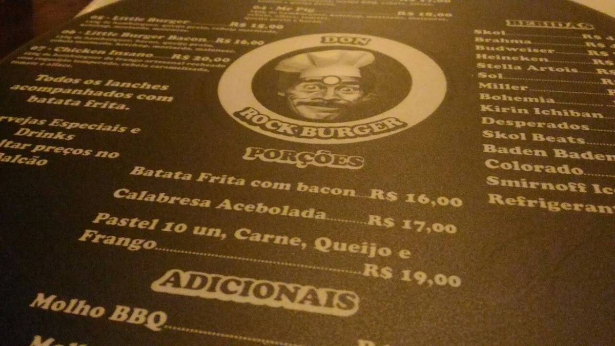 Carta de Don Ramon Rock Bar, Guarulhos
