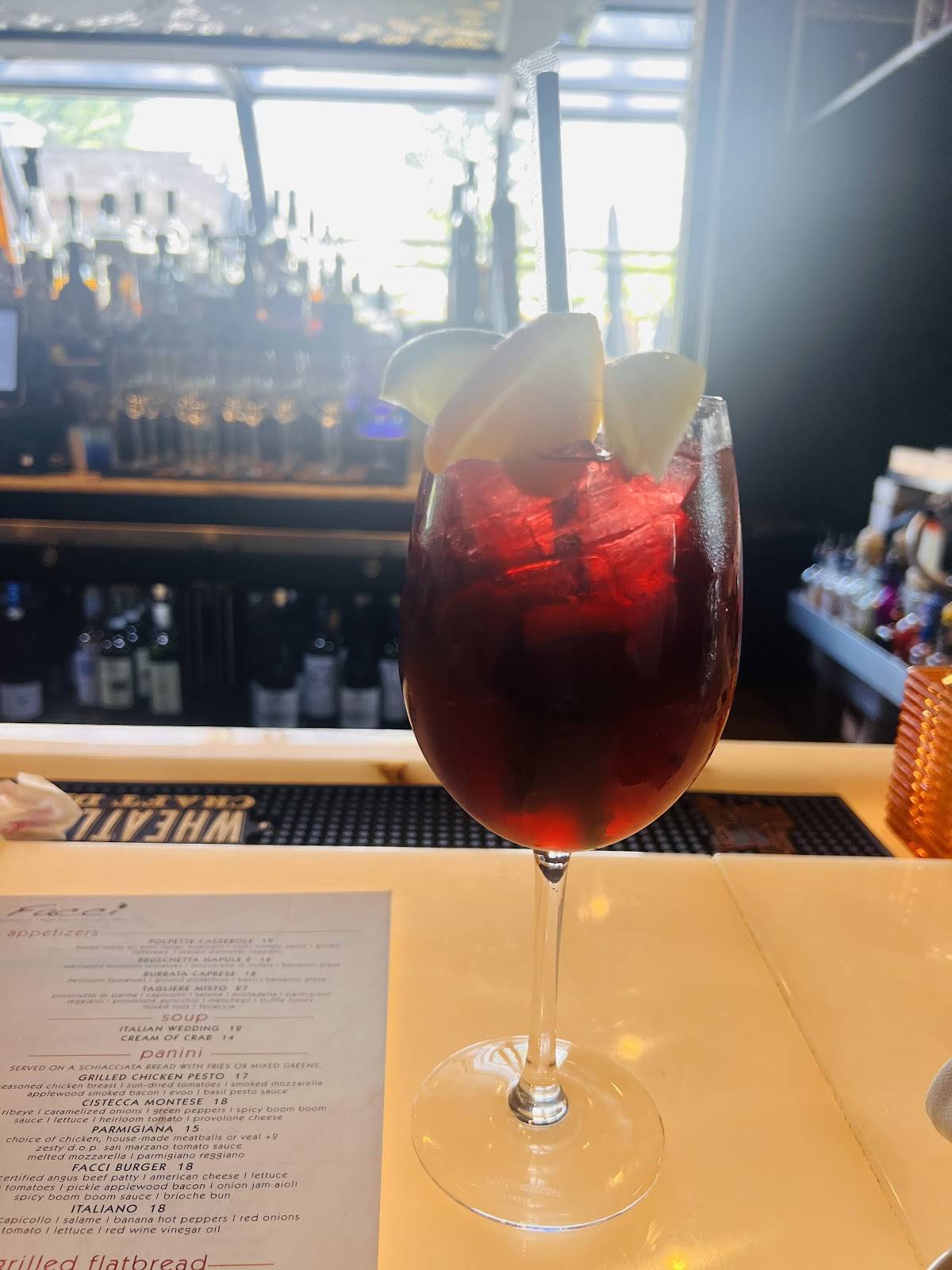 Menu at Facci Ristorante of Turf Valley pub & bar, Ellicott City