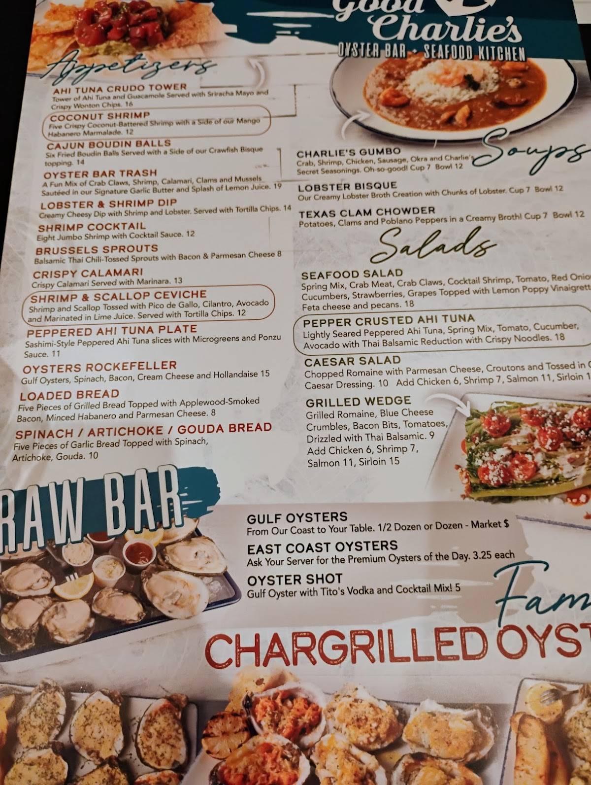 Menu at Good Charlie's pub & bar, Conroe