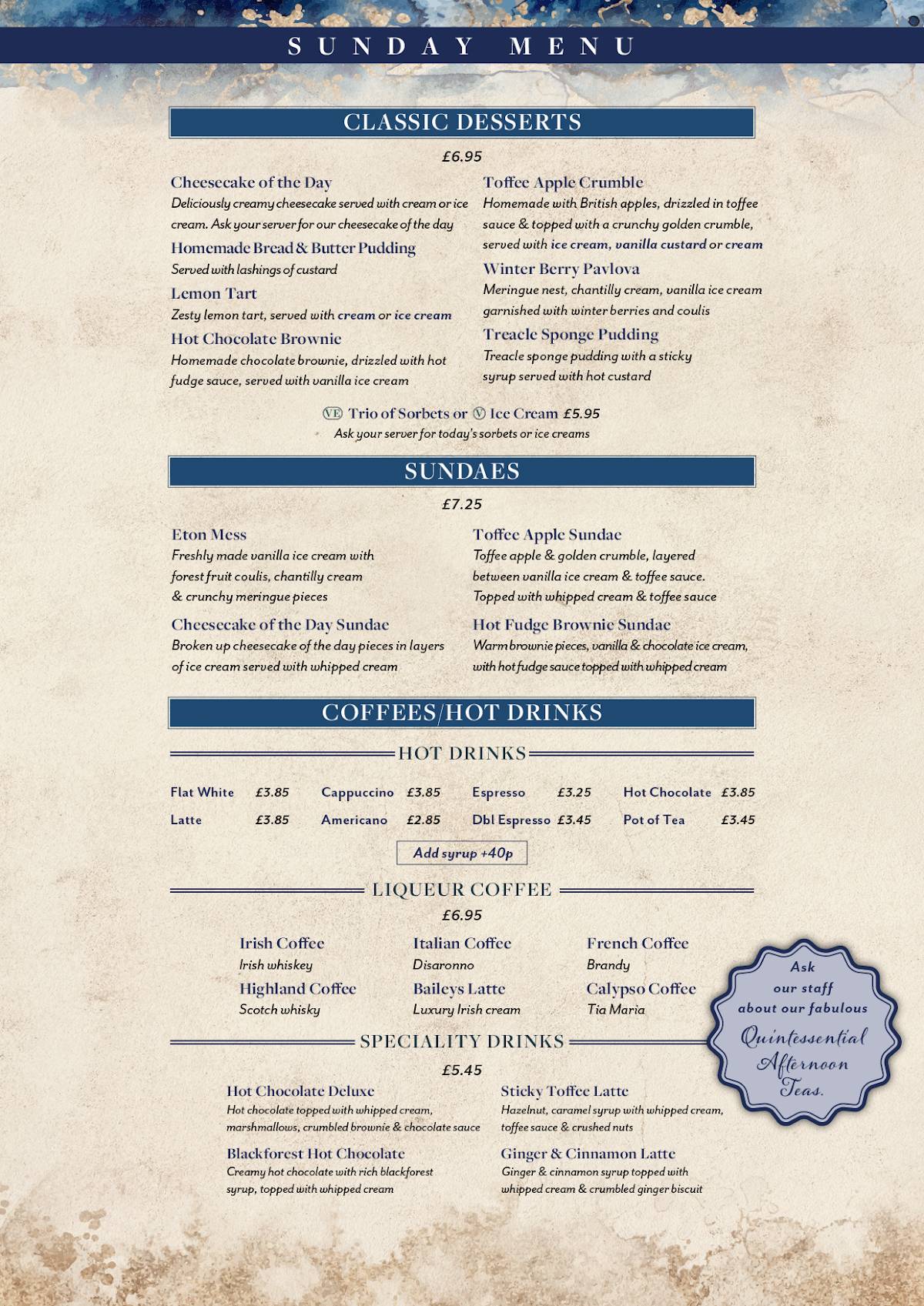 Menu at High Flyer pub & bar, Ely