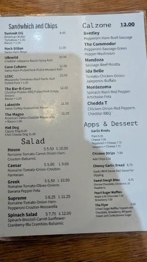 Menu at Last Chance Pizza & Sandwich Company pizzeria, Dillon