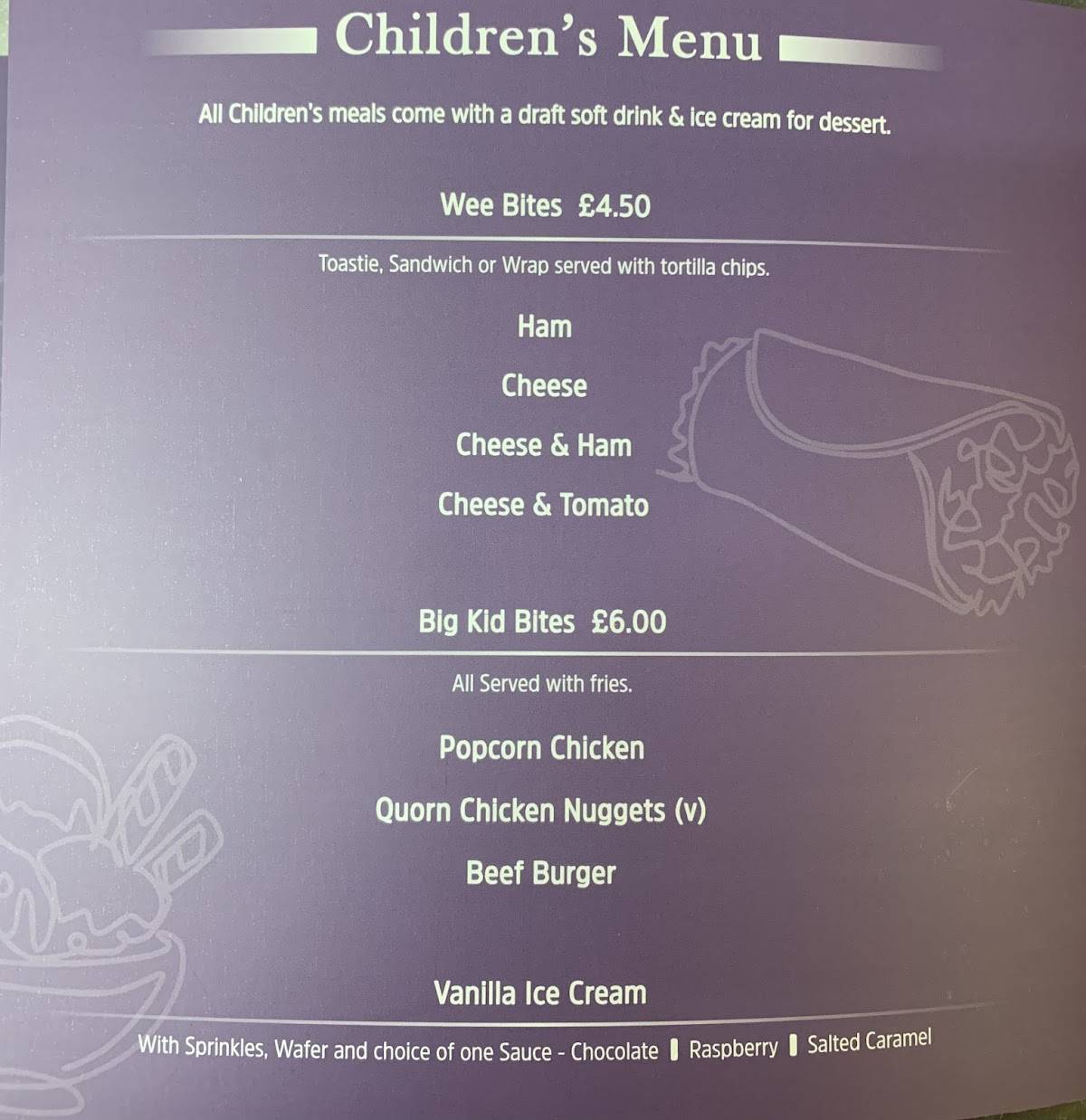 Menu at Royal Bar, Innellan