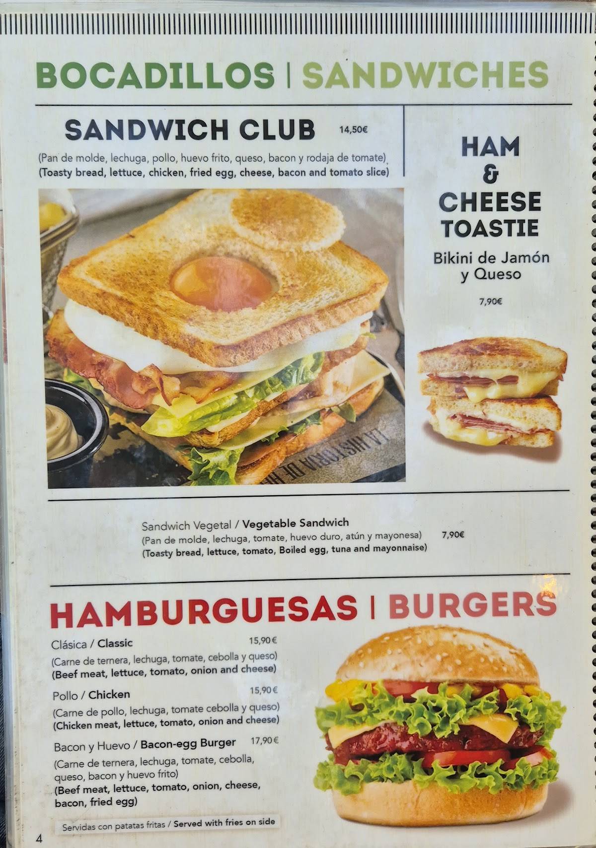 Carta del pub y bar Seventy, Barcelona, La Rambla