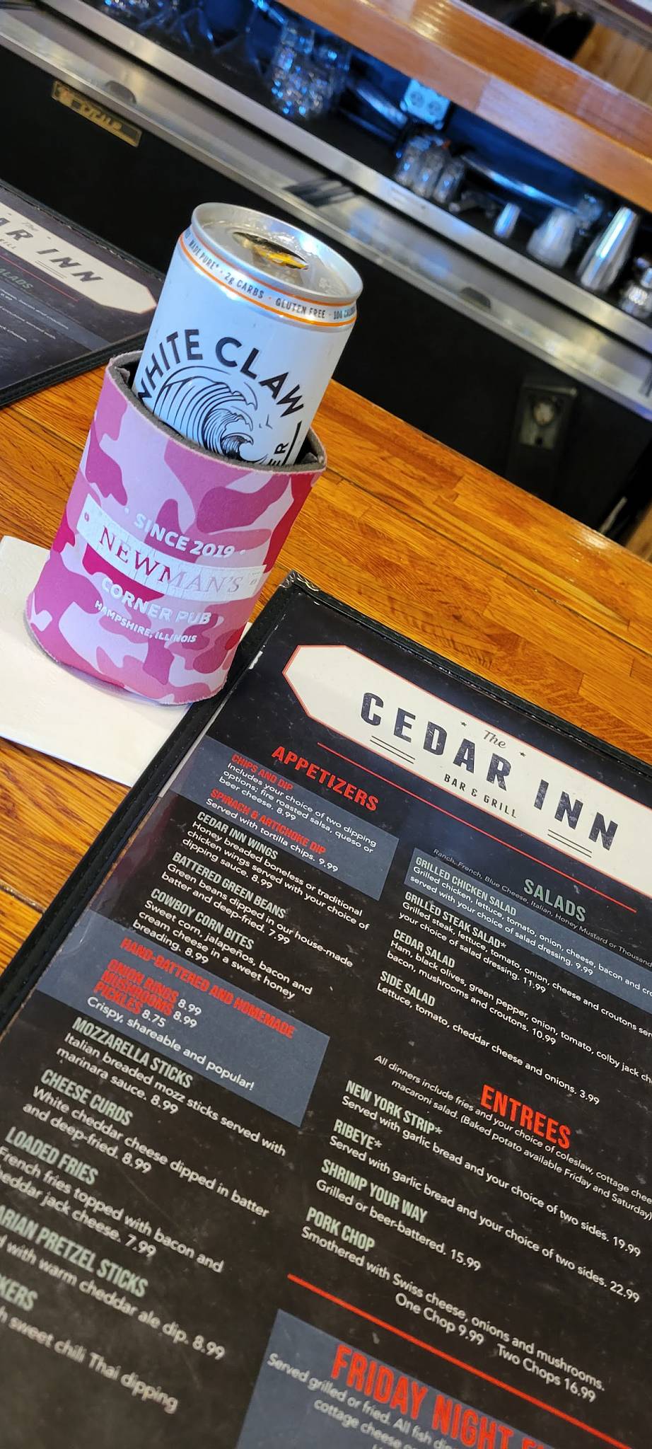 Menu at The Cedar Inn pub & bar, Cedarville