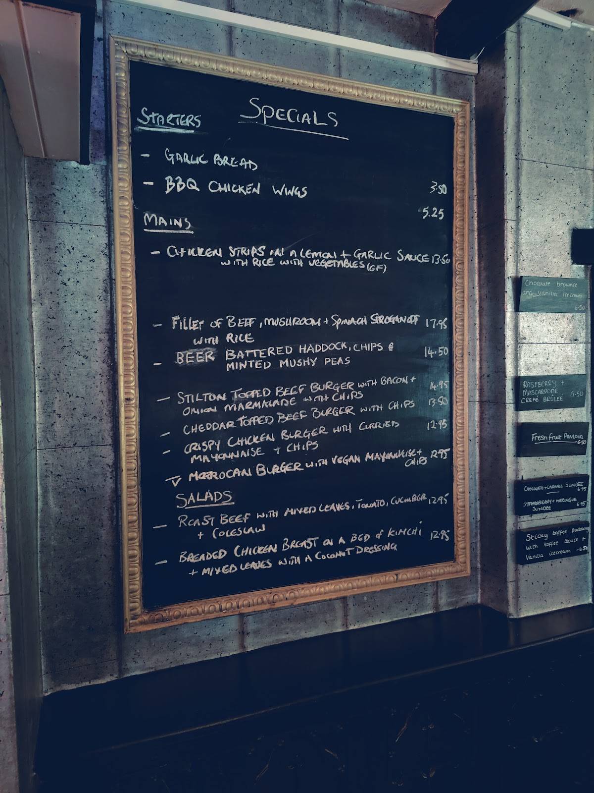Menu at The Pyewipe Inn pub & bar, Lincoln