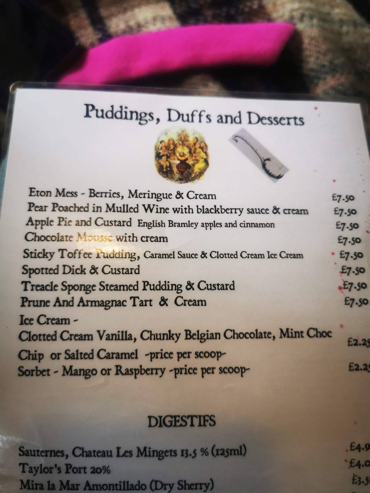 Menu at The Royal Standard of England pub & bar, Beaconsfield