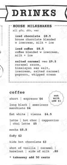 Menu at Punnet Eatery cafe, Tamahere