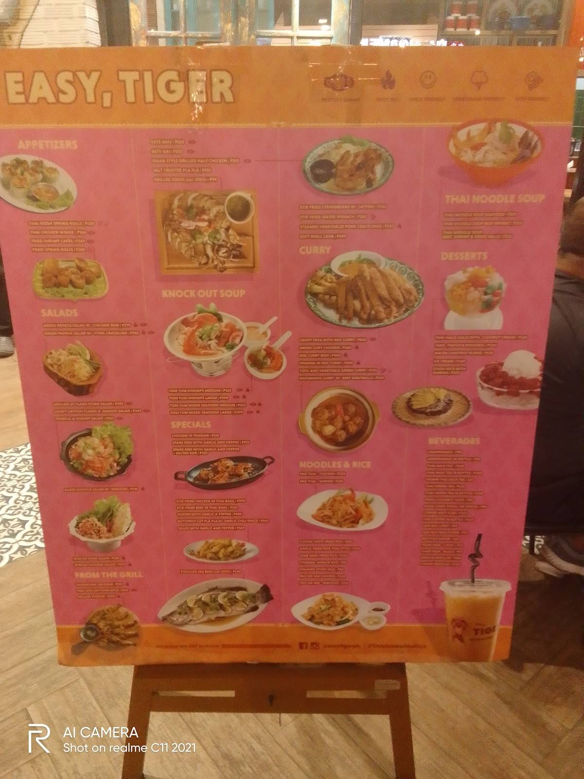 Menu at Easy Tiger restaurant, Quezon City, 116 Eastwood Ave