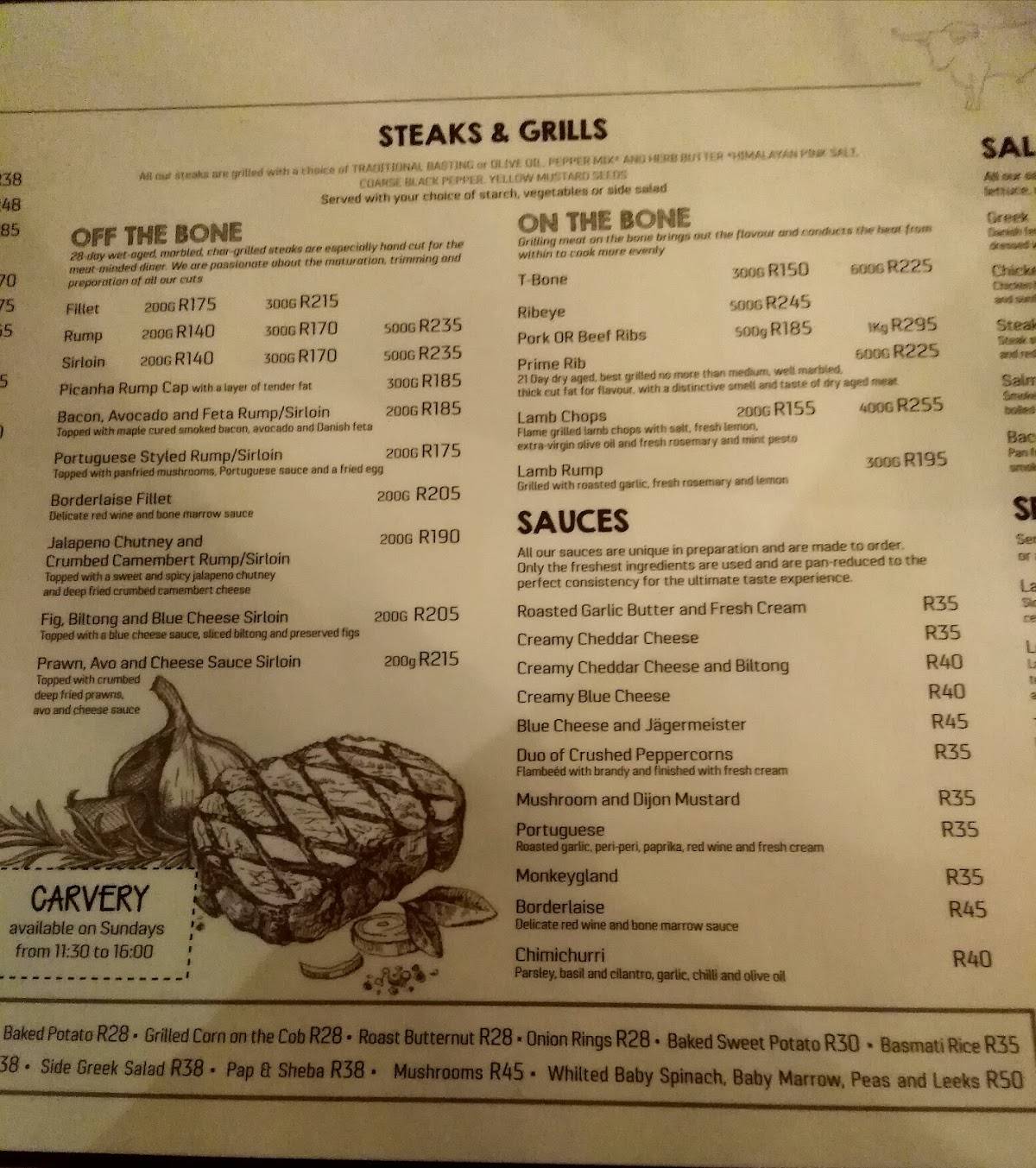 Menu at RARE Steakhouse - Clearwater Mall, Roodepoort, ShopLM 132A