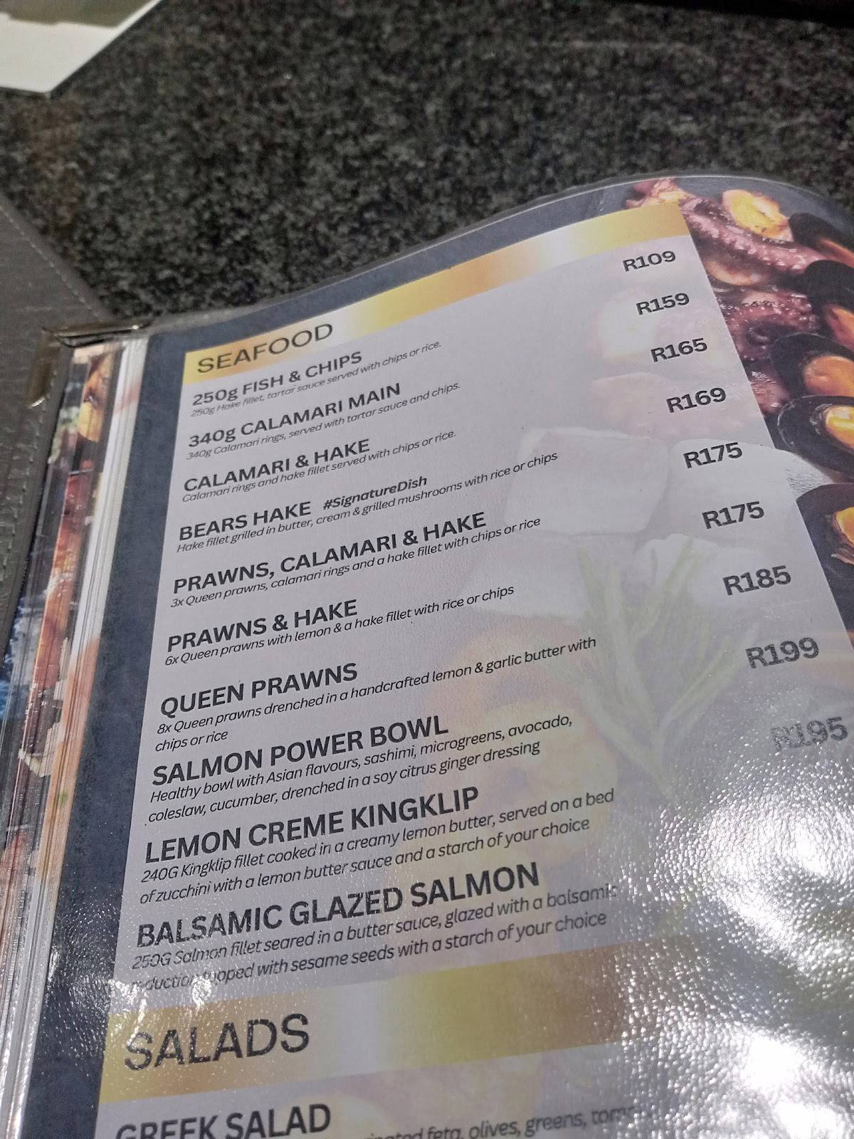 Menu at RELISH RESTAURANT & BAR, Pretoria