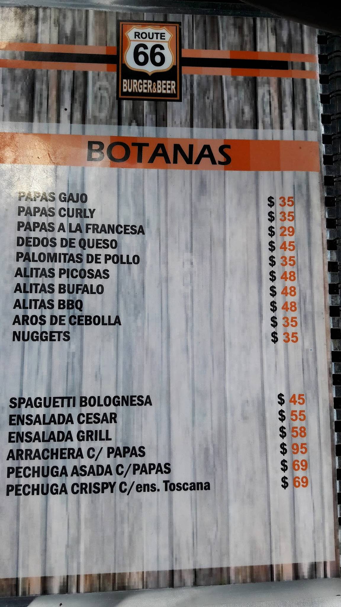 Carta del restaurante RETRO BURGER, Ciudad López Mateos, Av. Sta. Lucia ...