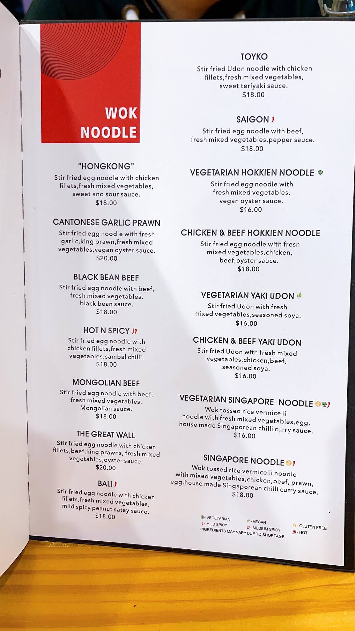 Menu at RISE 88 ASIAN FUSION FOOD restaurant, Ulverstone