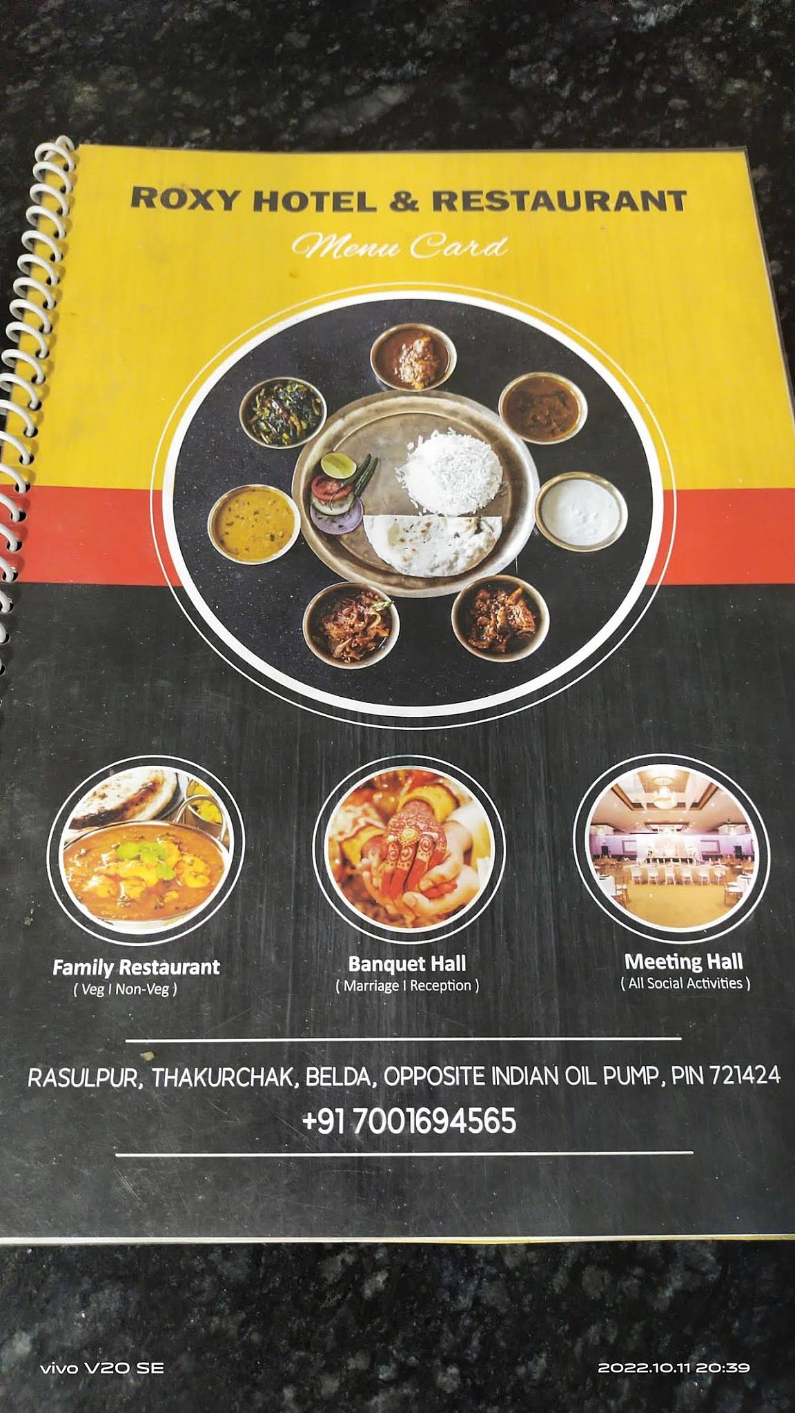 Menu at ROXY HOTEL & RESTAURANT,RESTAURANT CUM HOTEL IN BELDA,FAMILY ...