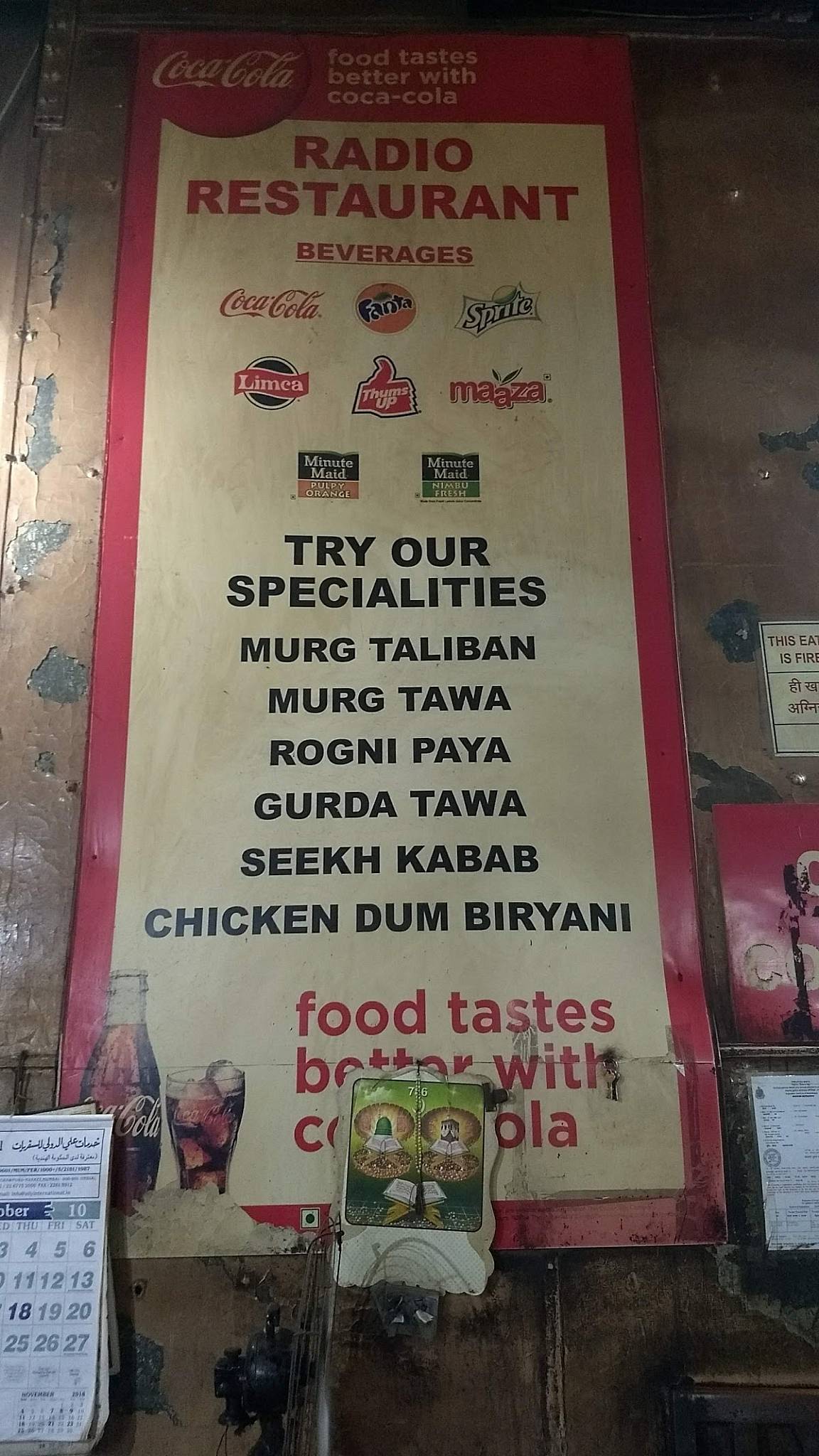 Menu at Radio, Mumbai, 10