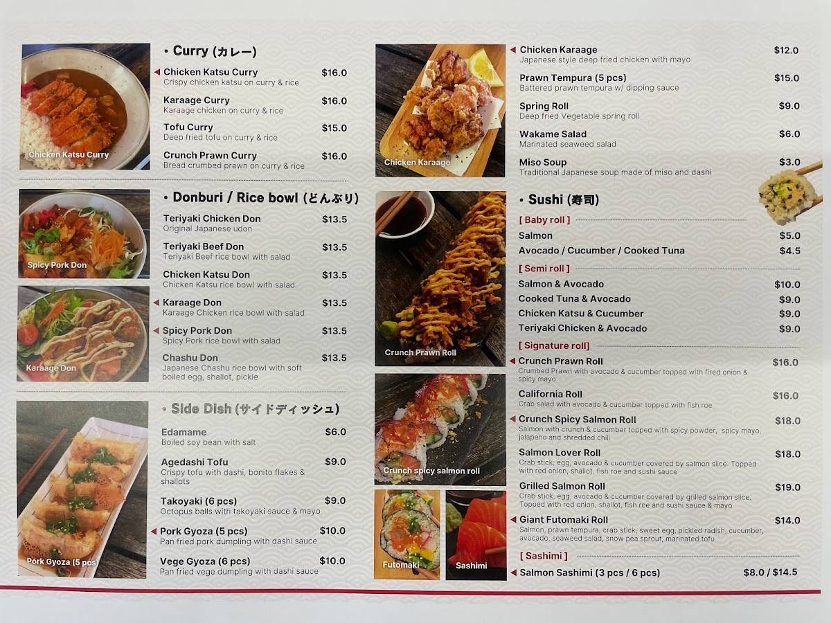 Menu at Ramen Shogun Ultimo restaurant, Ultimo
