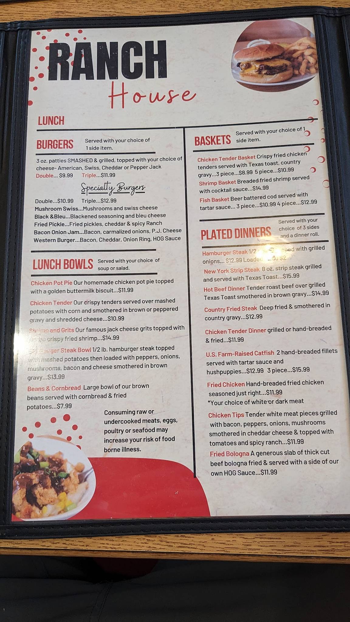 Menu at Ranch House Restaurant, Harrison