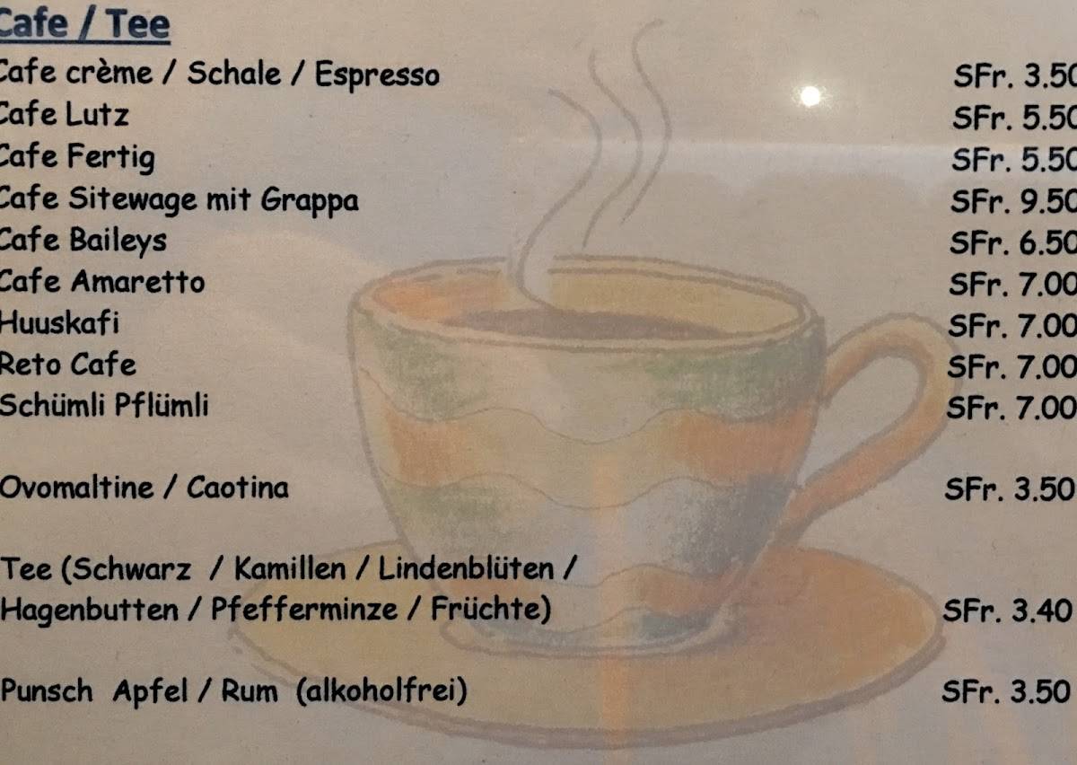 Speisekarte von Rank Pub, Aarwangen